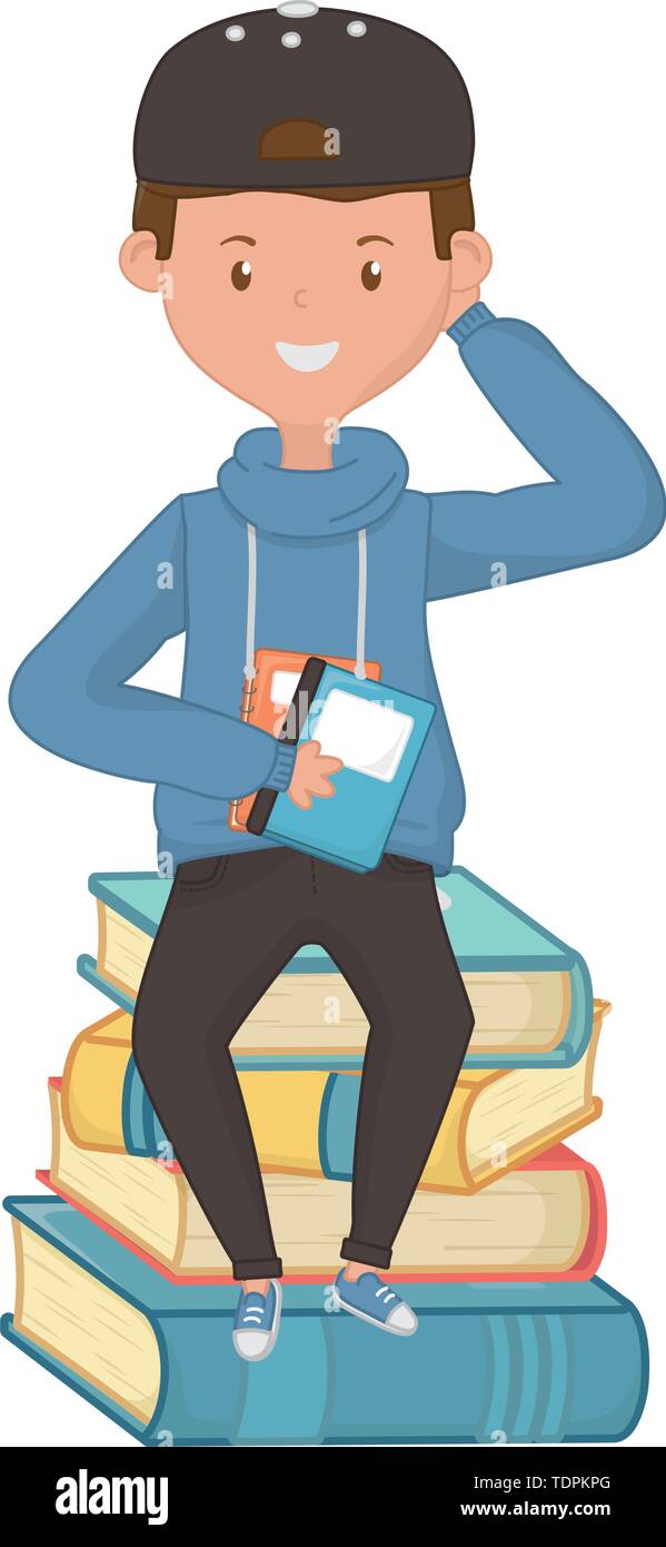 Boy cartoon design, School education learning knowledge study and class ...