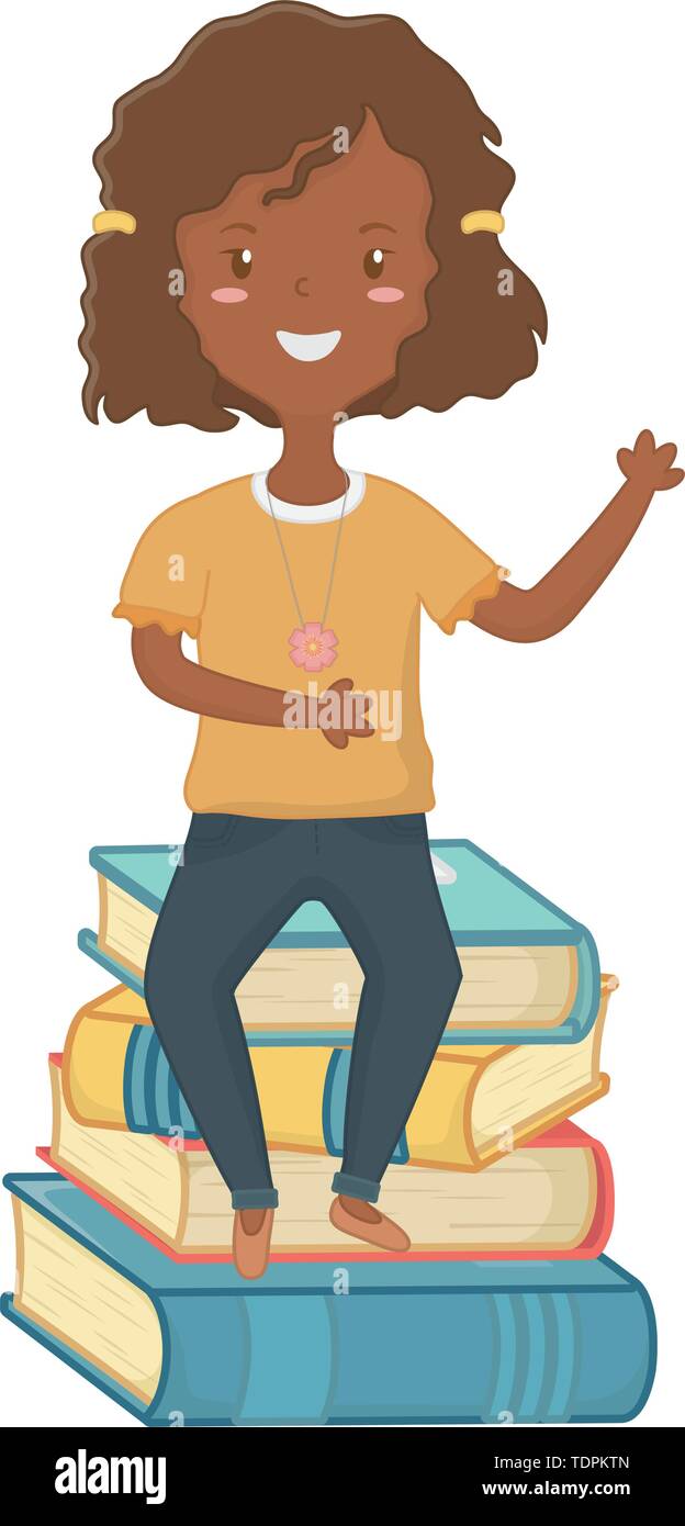 Girl cartoon design, School education learning knowledge study and ...