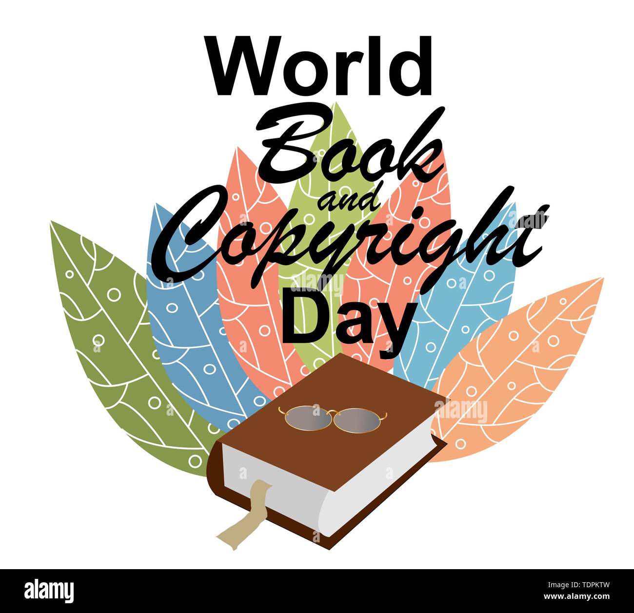 illustration of stylish text for World Book Day Stock Vector Image ...