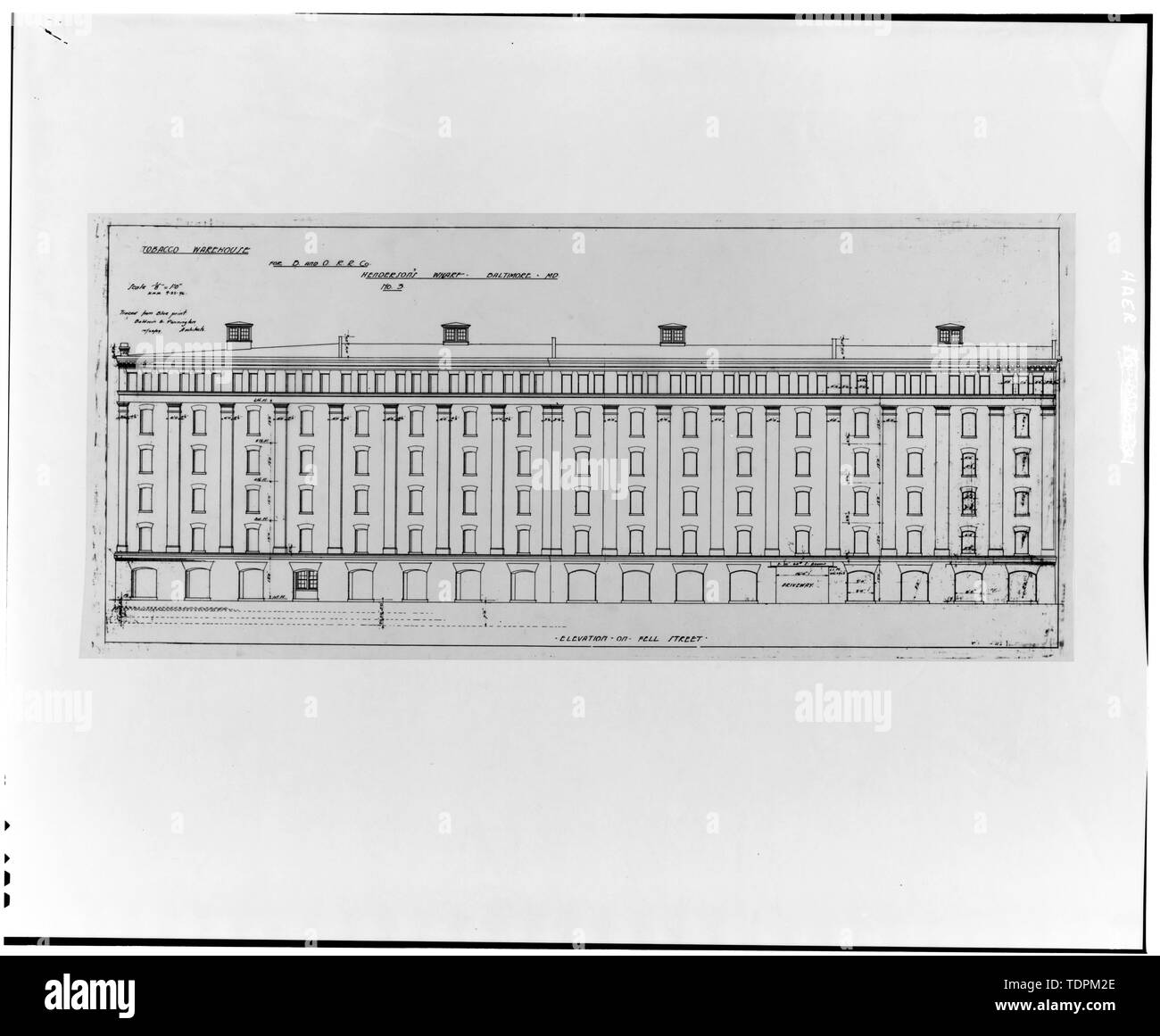 Photocopy of tracing from blueprint, Baldwin and Pennington, Architects ...