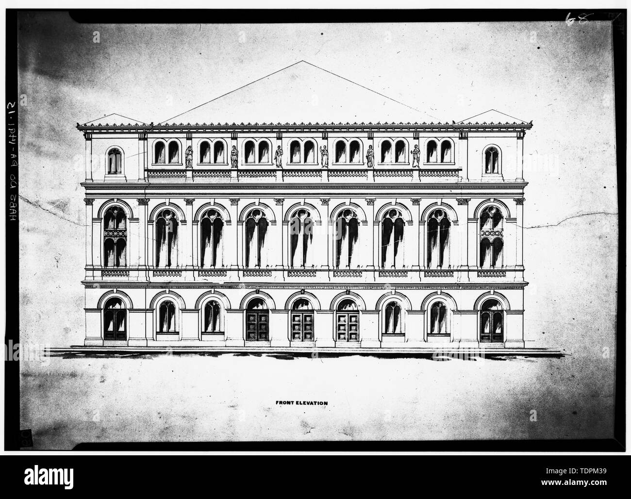 Photocopy of unexecuted competition drawing signed 'John Notman ...