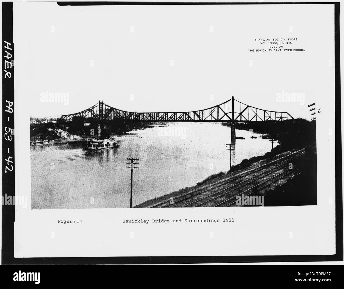 Photocopy, Sewickley Bridge and surroundings, 1911. - Sewickley Bridge ...