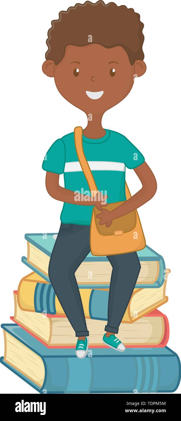 Boy cartoon design, School education learning knowledge study and class ...