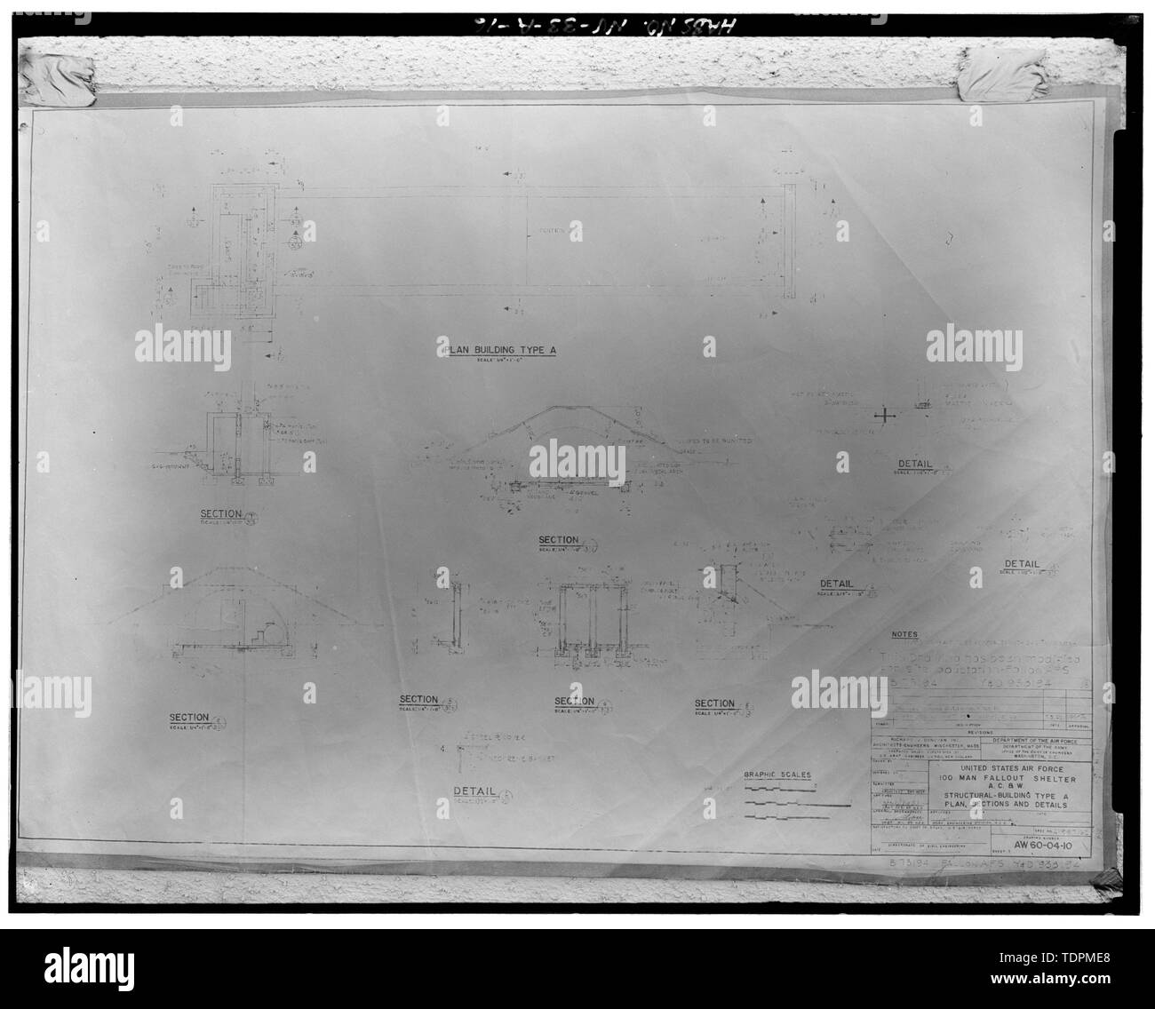 Photograph of Structural Building Plans. - Naval Air Station Fallon ...