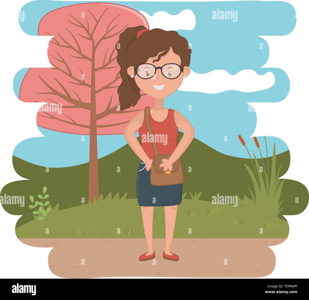 Girl cartoon design, School education learning knowledge study and ...