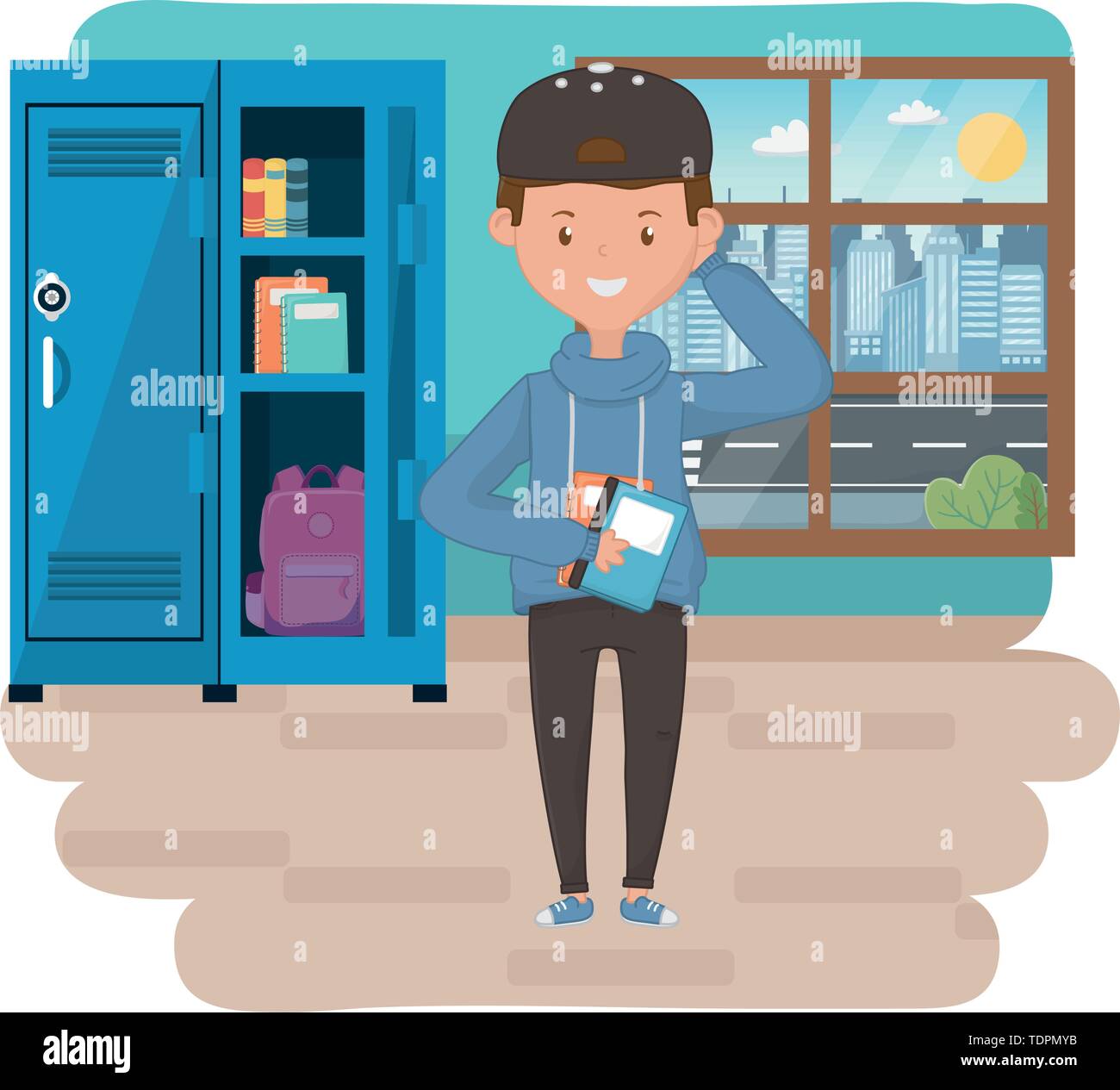 Boy cartoon design, School education learning knowledge study and class ...