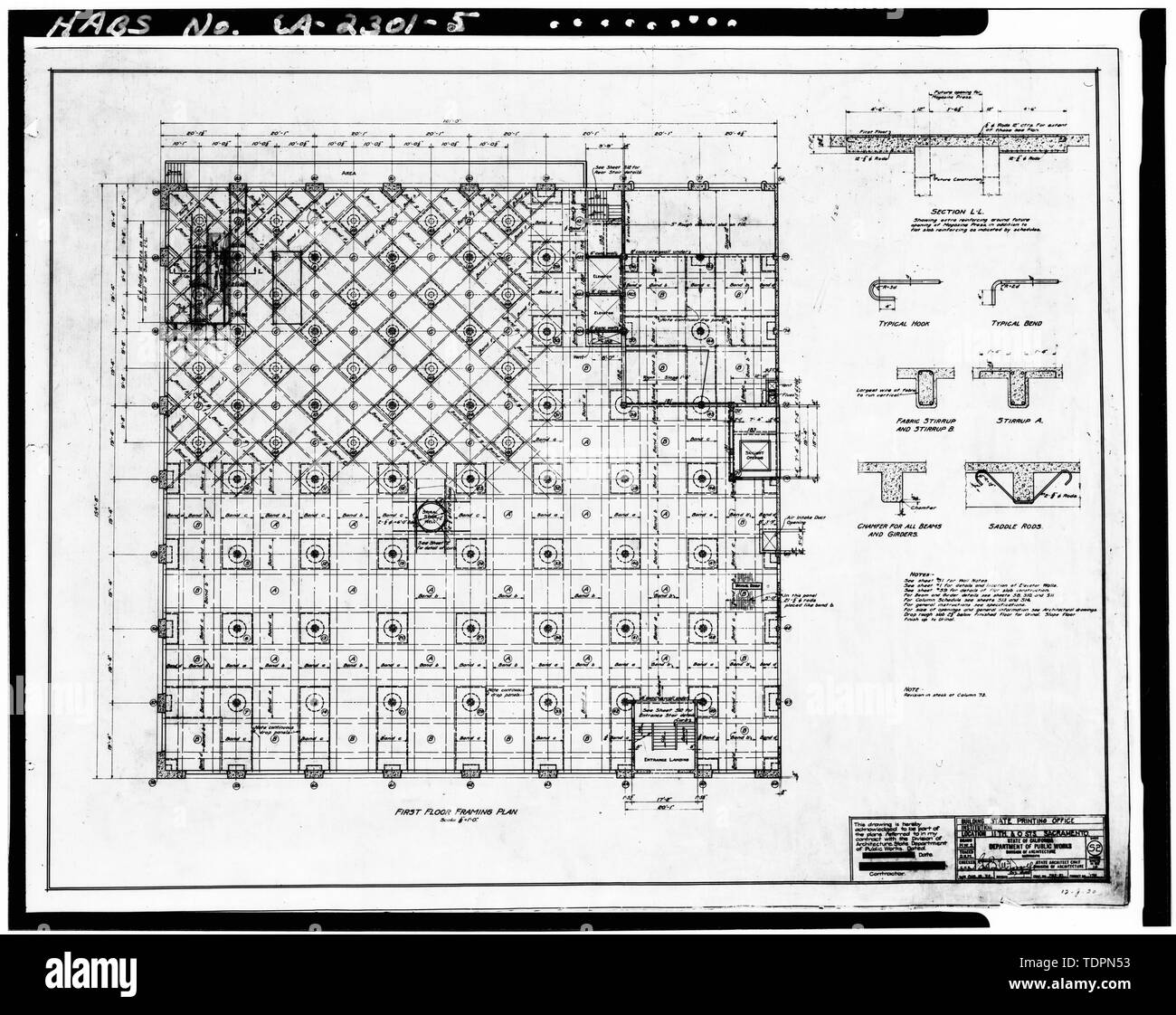 Photograph of extant ink on linen drawings (original drawings held in ...