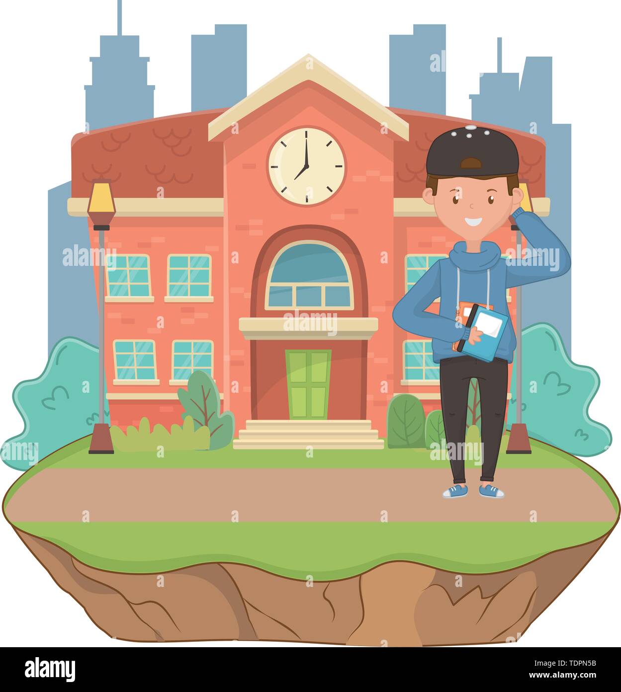 Boy cartoon design, School education learning knowledge study and class ...