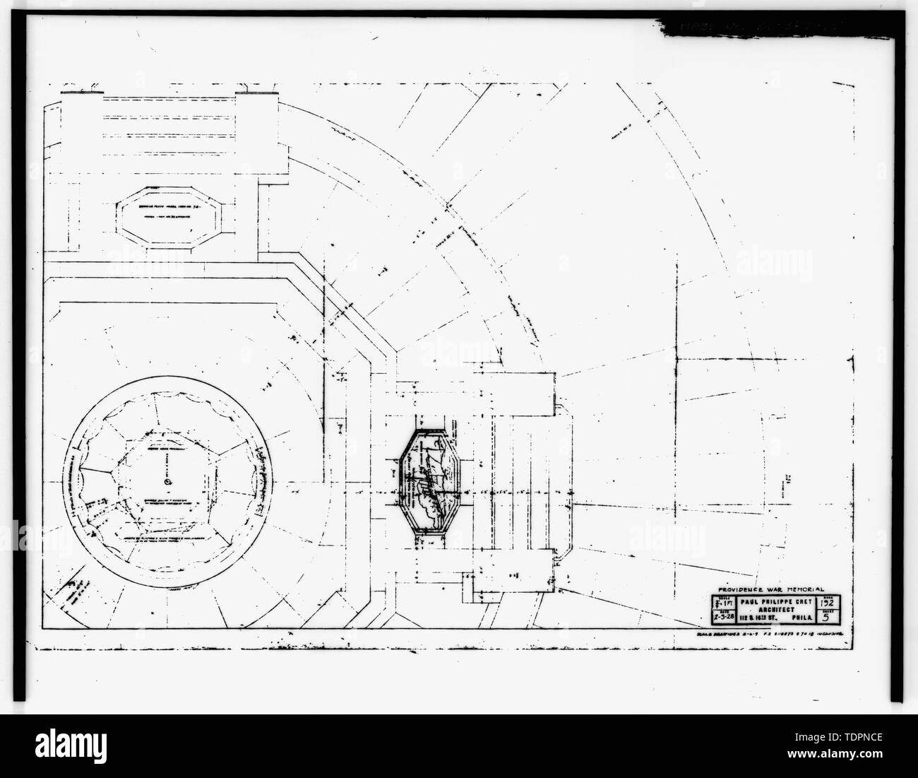 Photograph of original drawing of monument courtesy of H2L2 Architects ...