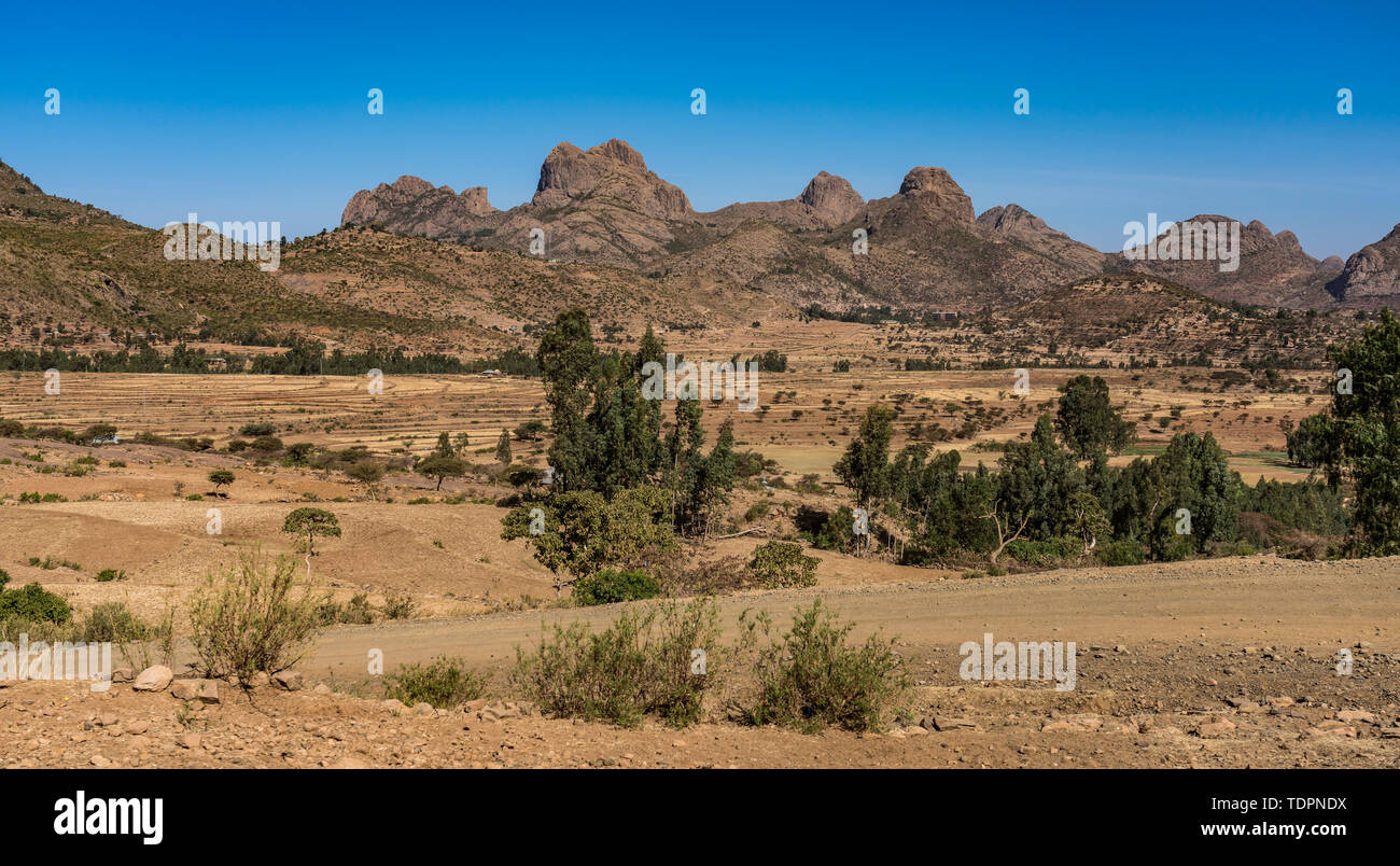 Landscape in Gheralta in Tigray, Northern Ethiopia Stock Photo - Alamy