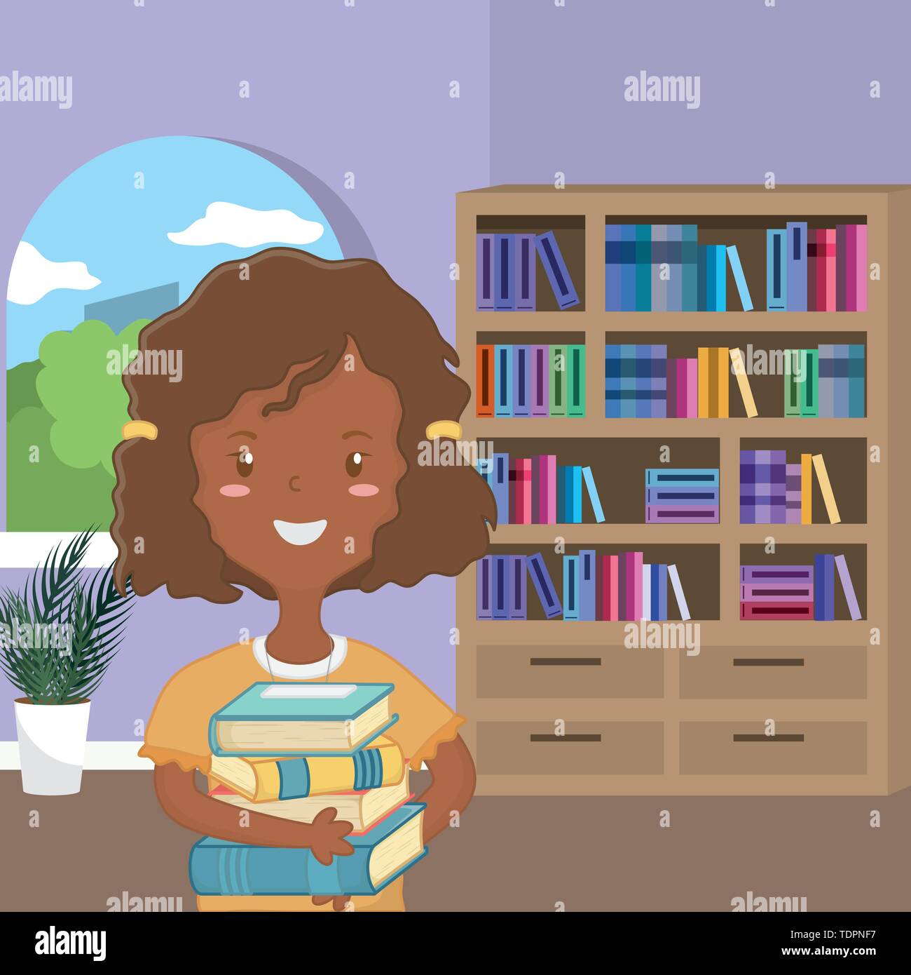 Girl cartoon design, School education learning knowledge study and ...