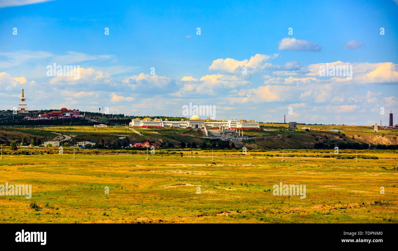 Hulunbuir Hailar, Inner Mongolia, Two River Holy Mountain, One Tower ...