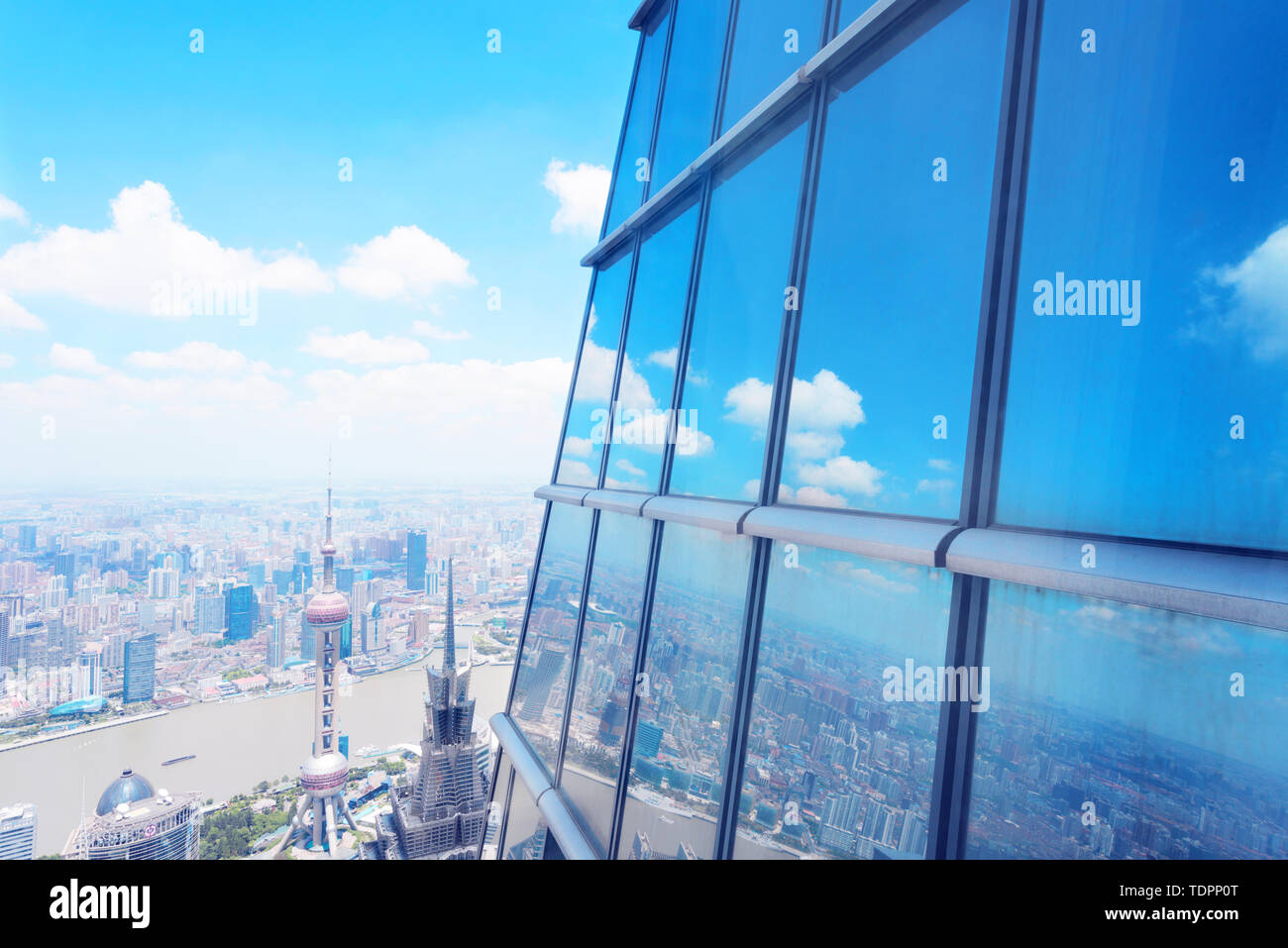 cityscape and skyline of shanghai from top view Stock Photo - Alamy