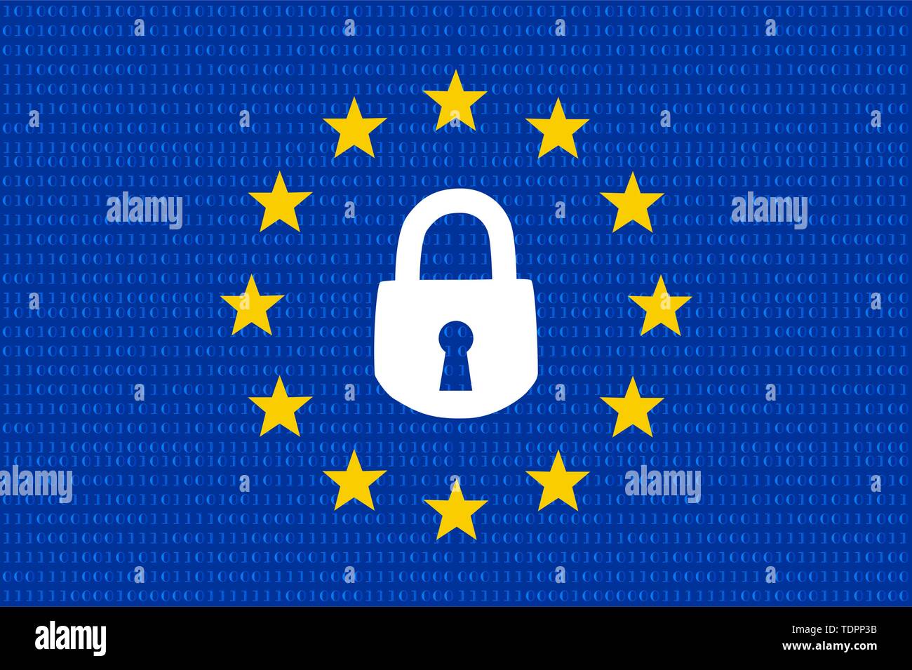 Gdpr concept, data protection, lock locked password Stock Vector Image ...
