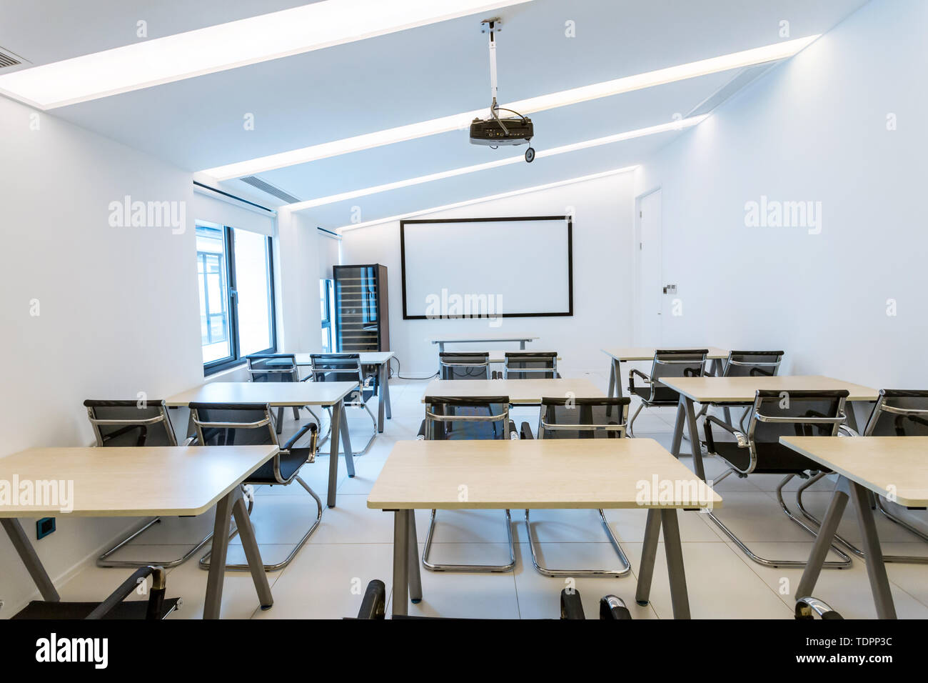 Interior of training room Stock Photo - Alamy