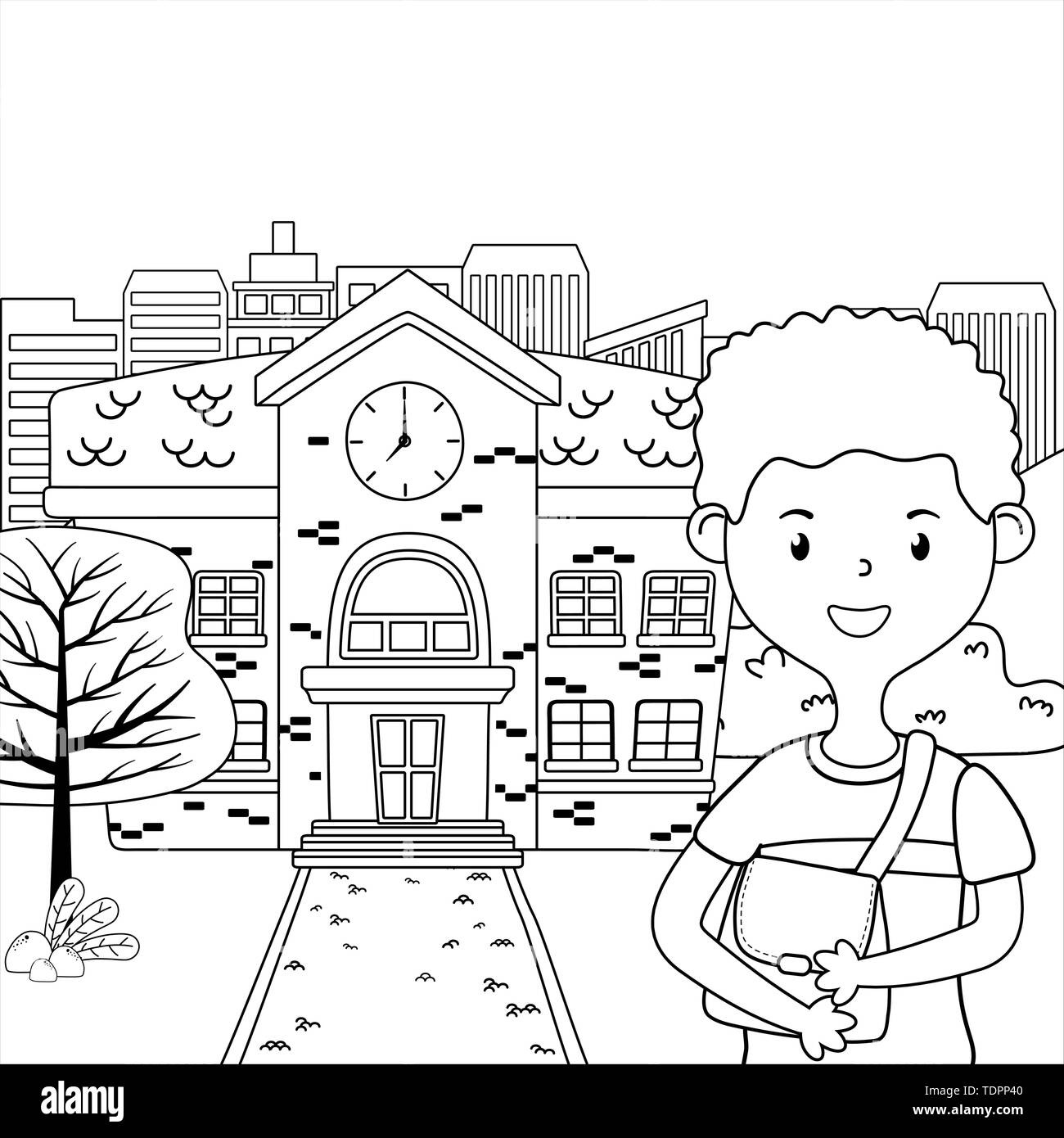 Boy cartoon design, School education learning knowledge study and class ...