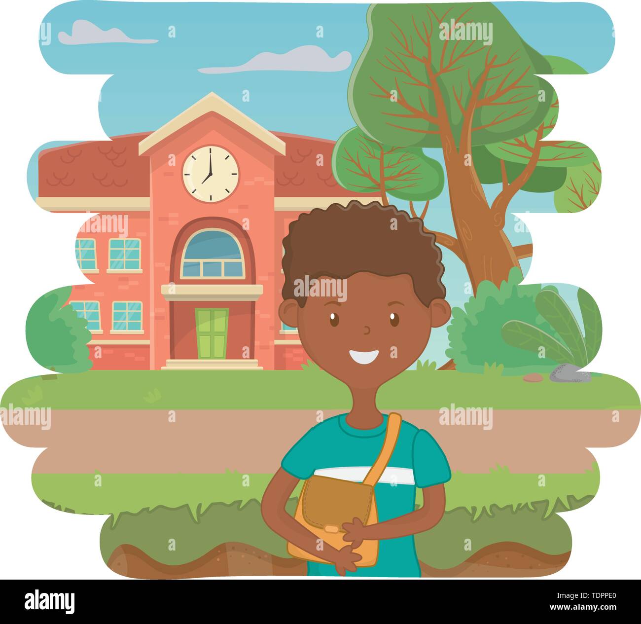 Boy cartoon design, School education learning knowledge study and class ...