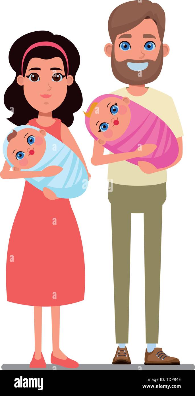 family avatar cartoon character portrait Stock Vector Image & Art - Alamy