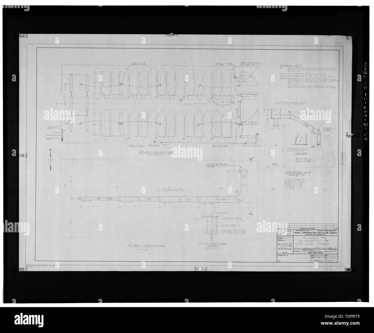 Photographic copy of the Naval Engineering drawing (original is located ...