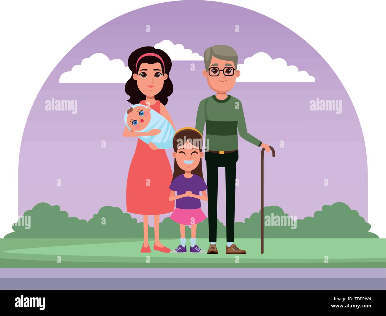 family avatar cartoon character portrait Stock Vector Image & Art - Alamy
