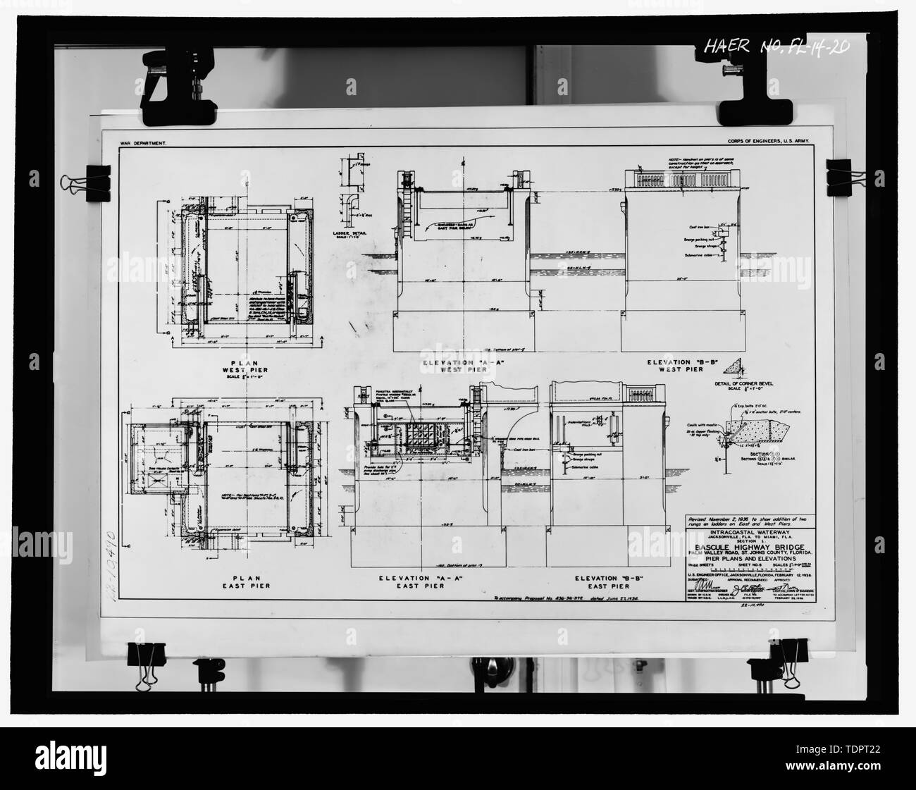 Pier plans and elevations, sheet no. 6. - Palm Valley Bridge, County ...