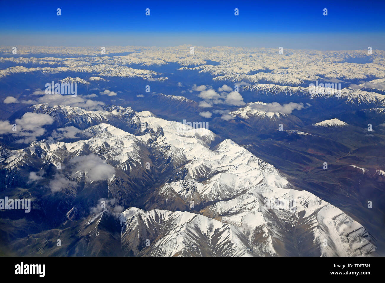 Aerial photography of the snowy plateau Stock Photo - Alamy
