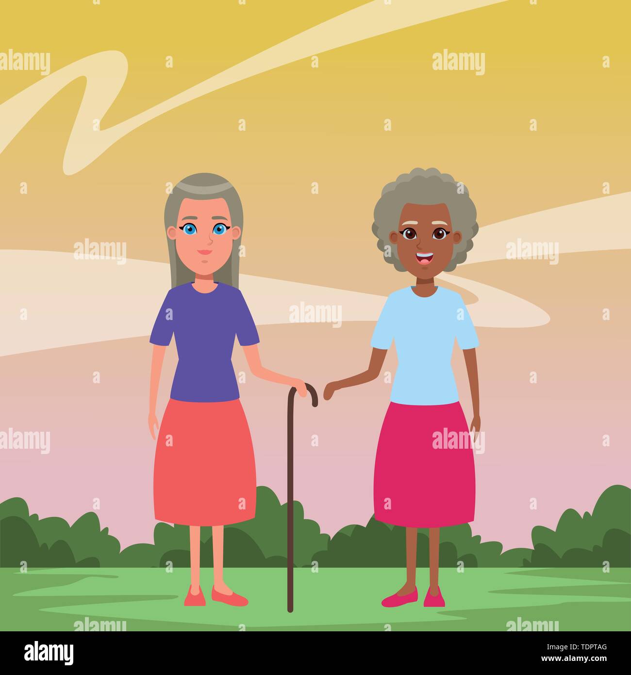 elderly people avatar cartoon character Stock Vector Image & Art - Alamy