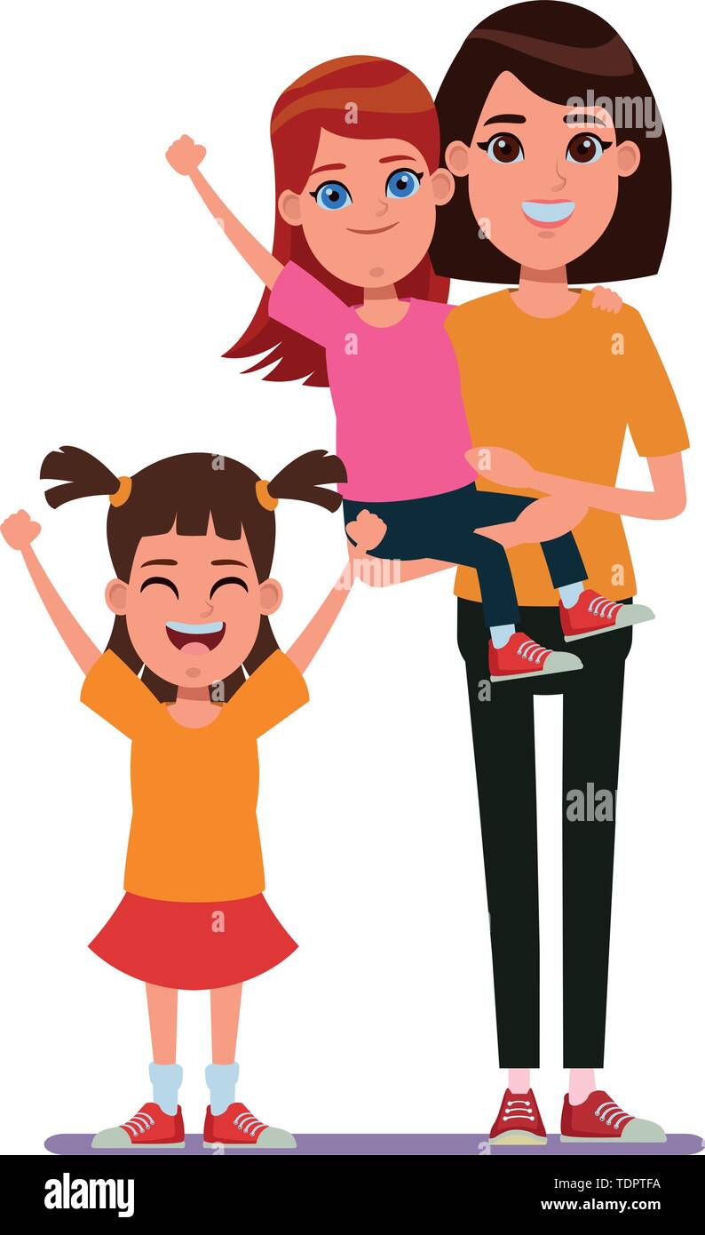family avatar cartoon character portrait Stock Vector Image & Art - Alamy