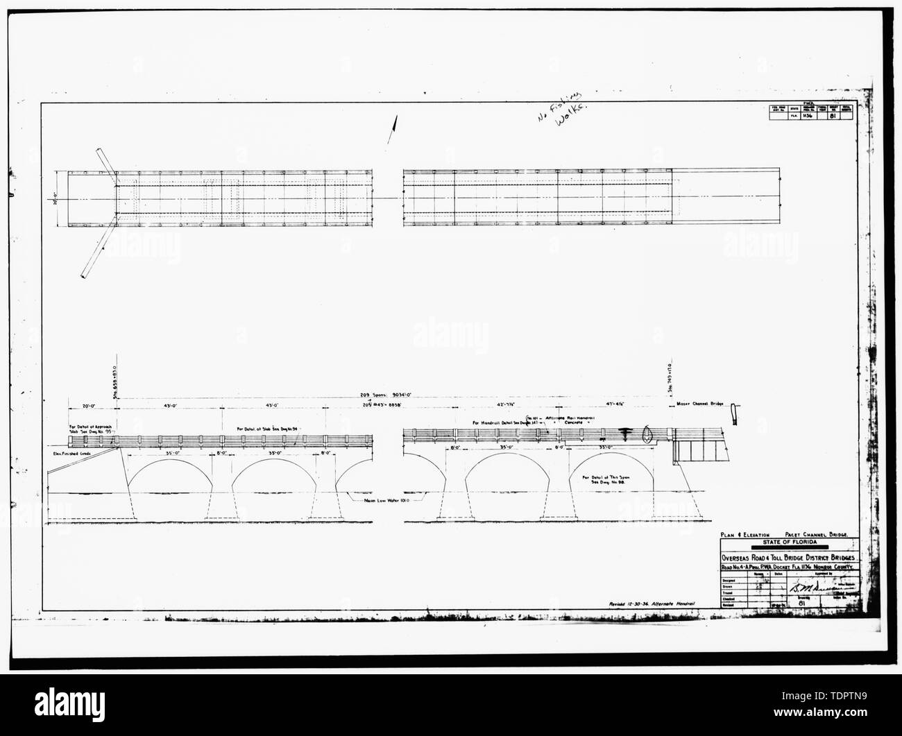 Plan and Elevation, P a c e t Channel Dwg -81. - Seven Mile Bridge ...