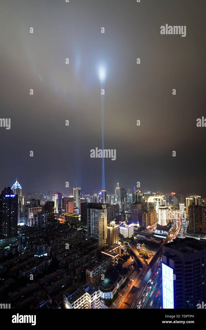 Night View Lighting Show, Shenzhen International Trade Building Stock ...