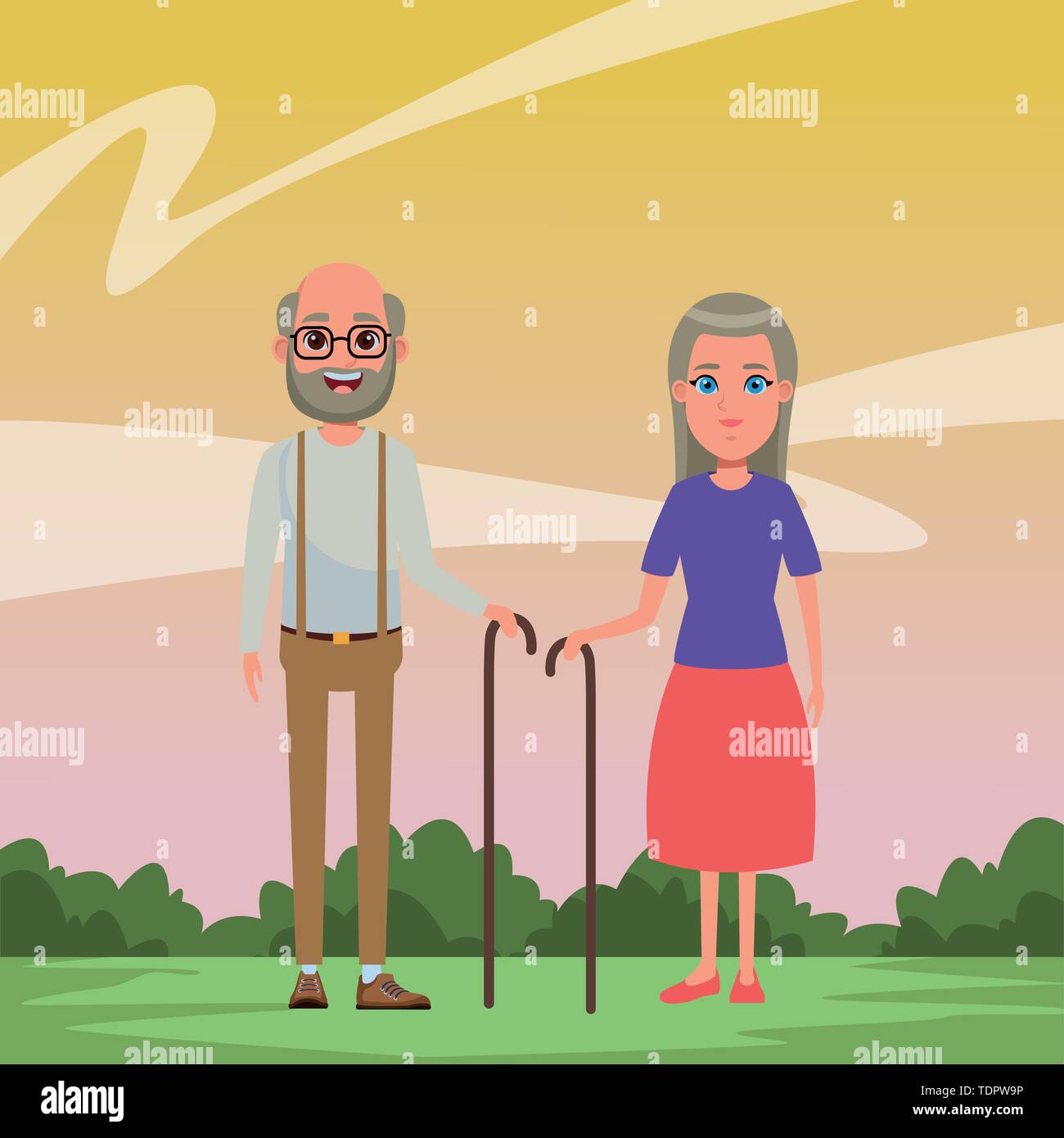 elderly people avatar cartoon character Stock Vector Image & Art - Alamy