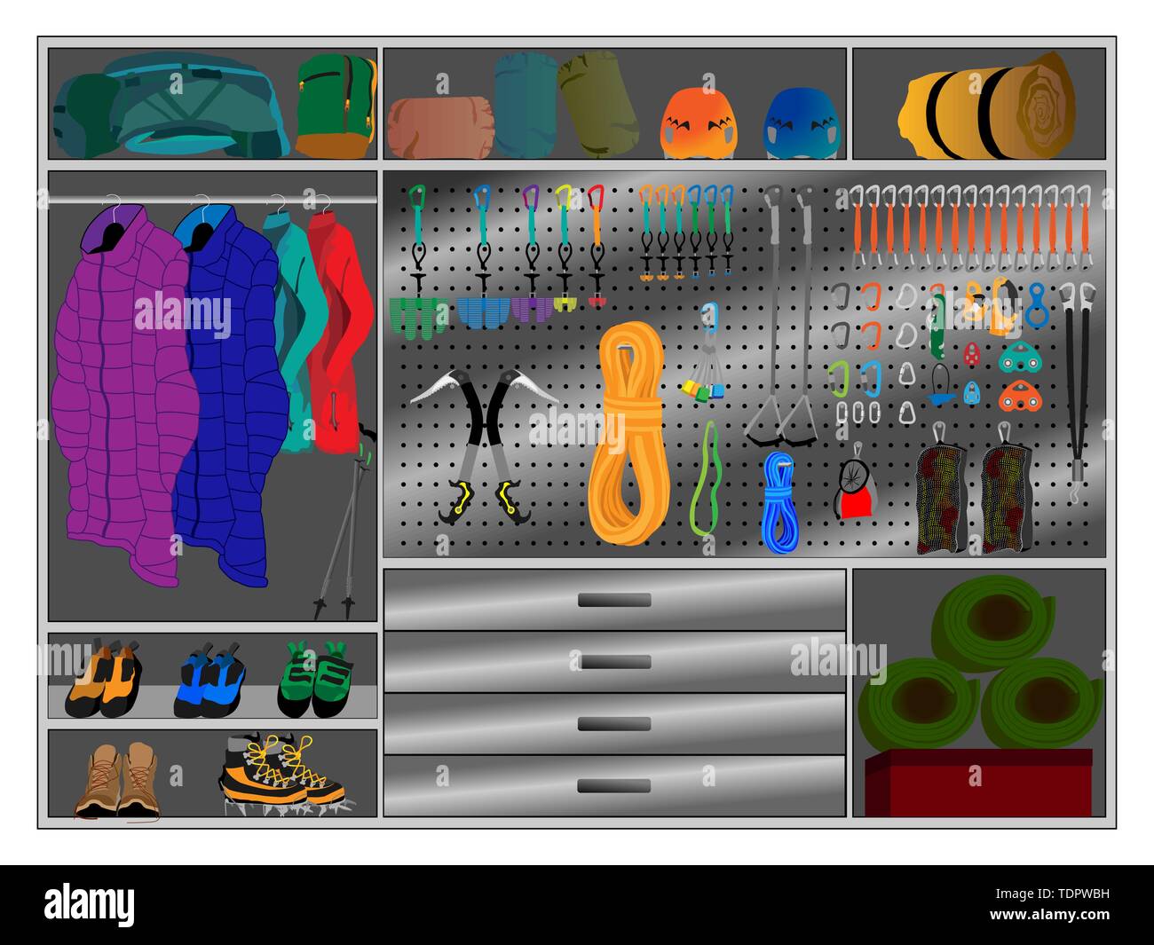 On the racks Stock Vector Images - Alamy