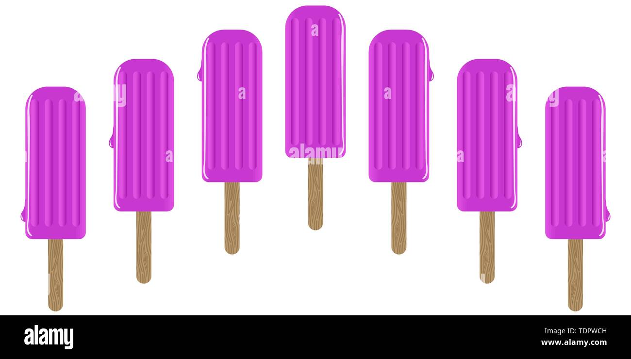 Refreshing frozen fruit pops Stock Vector Images - Alamy