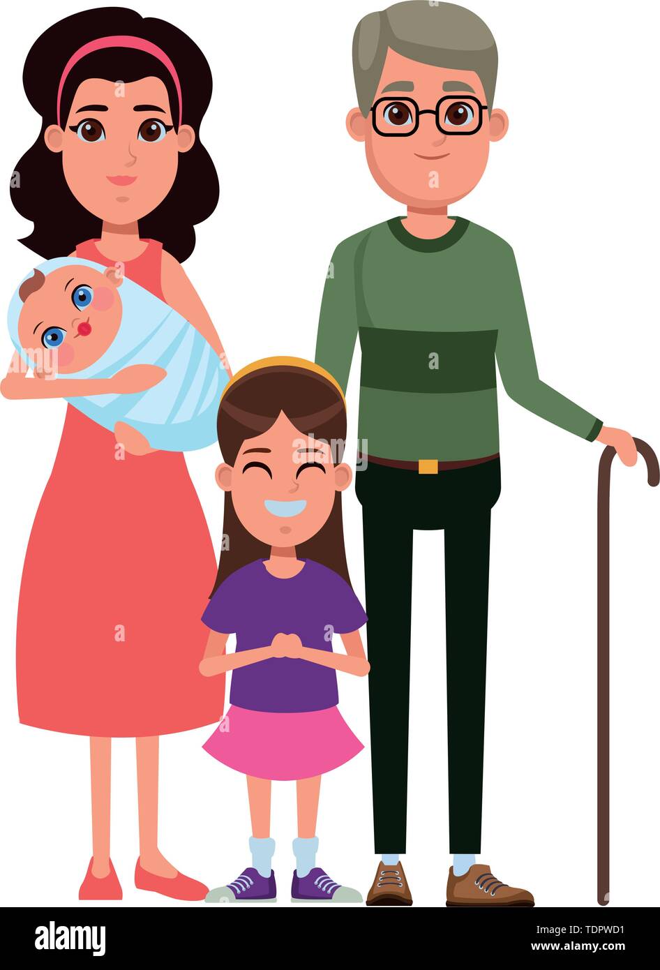 family avatar cartoon character portrait Stock Vector Image & Art - Alamy
