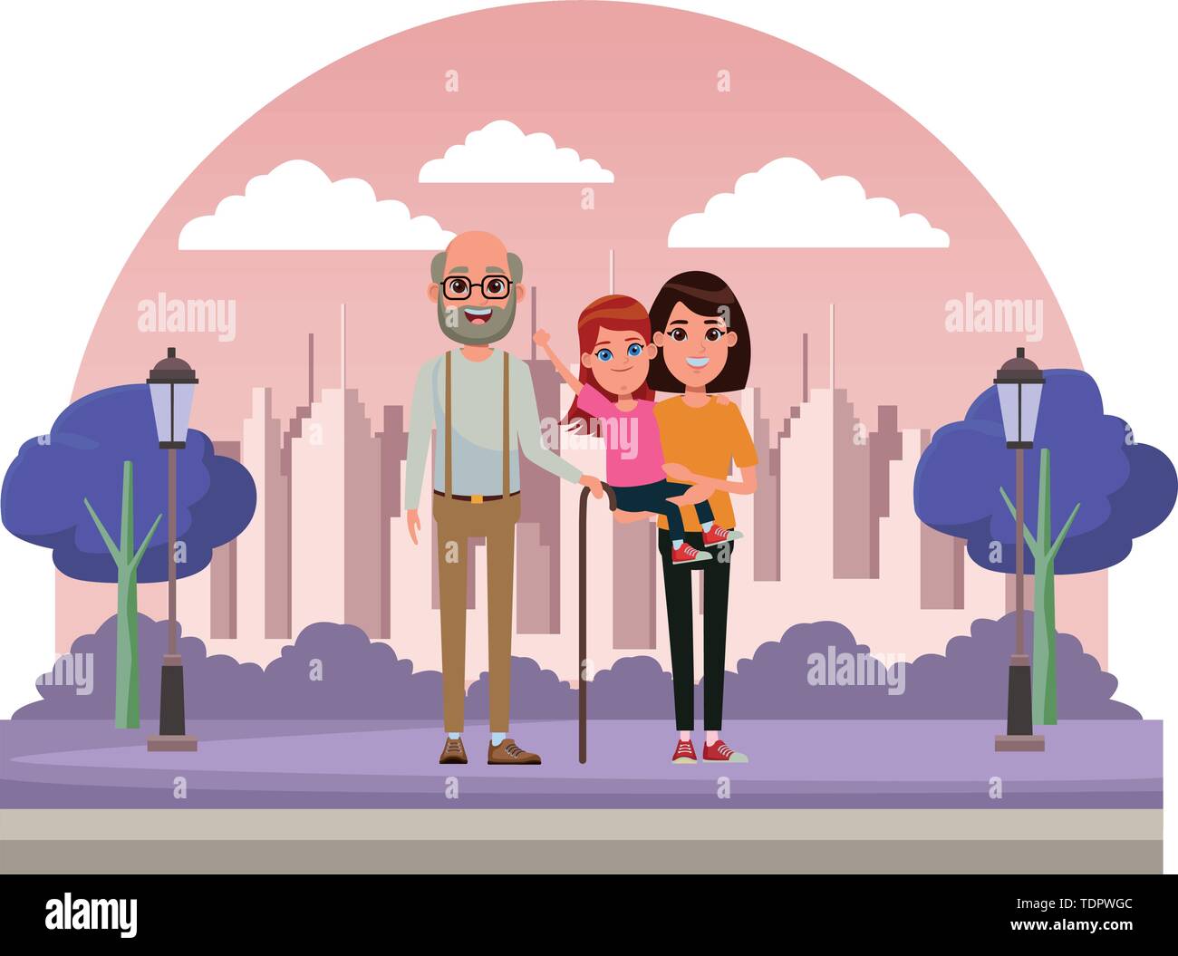 family avatar cartoon character portrait Stock Vector Image & Art - Alamy