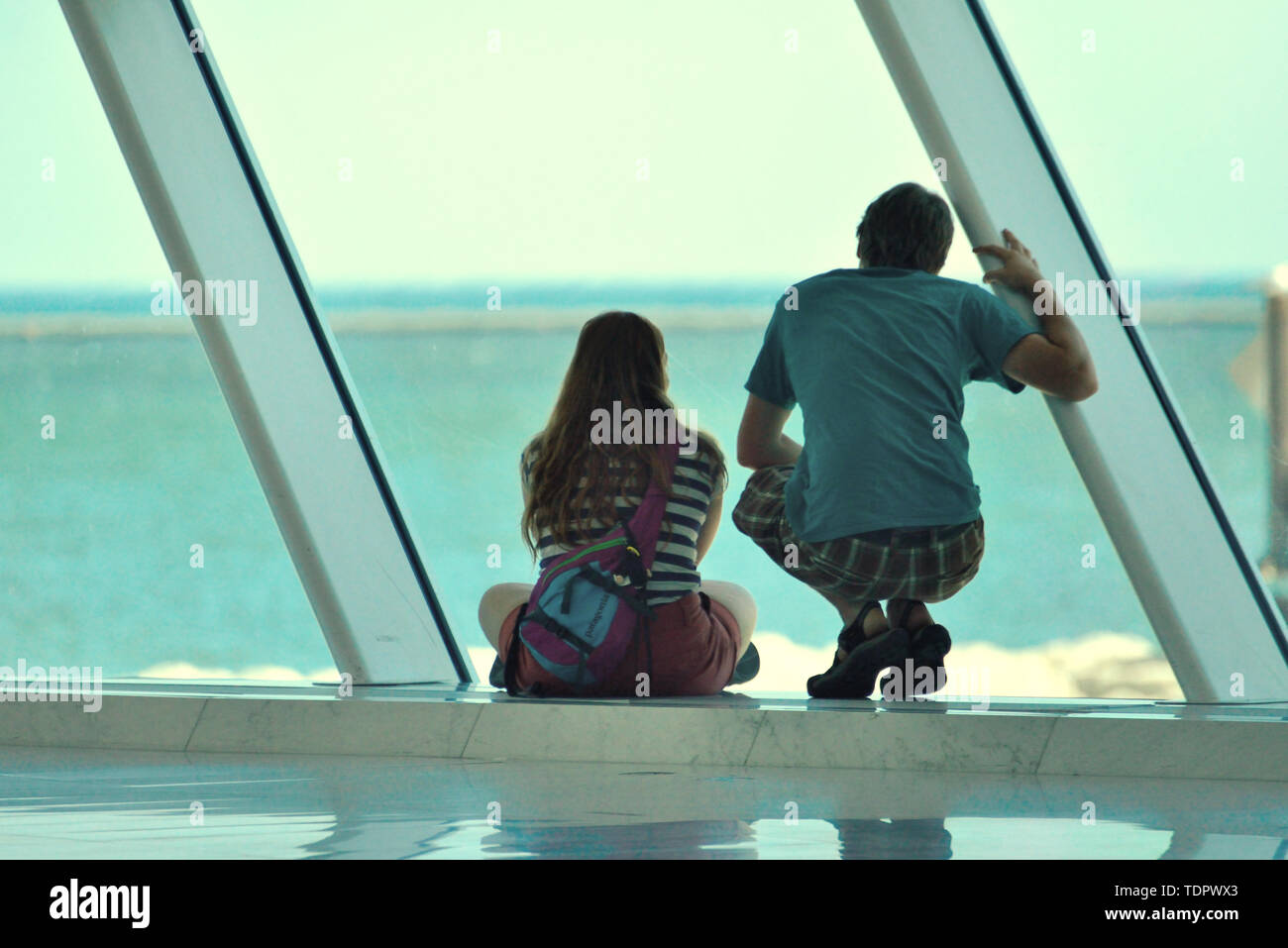 Foreign couple enjoying the scenery Stock Photo - Alamy