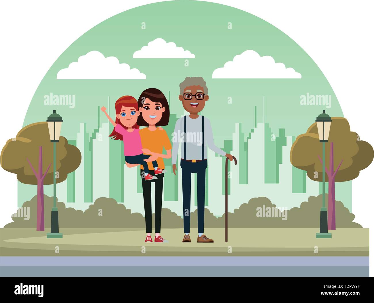 family avatar cartoon character portrait Stock Vector Image & Art - Alamy