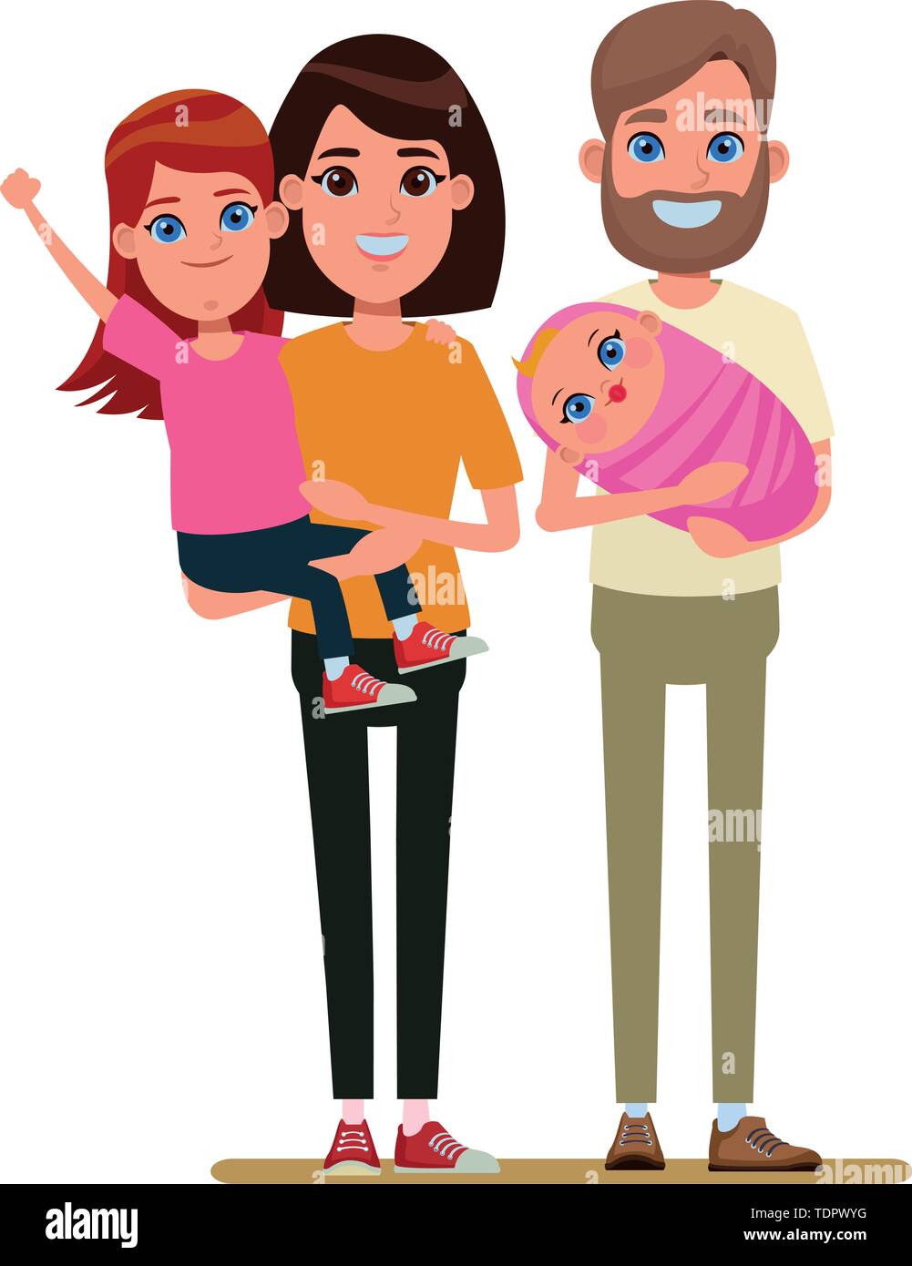 family avatar cartoon character portrait Stock Vector Image & Art - Alamy
