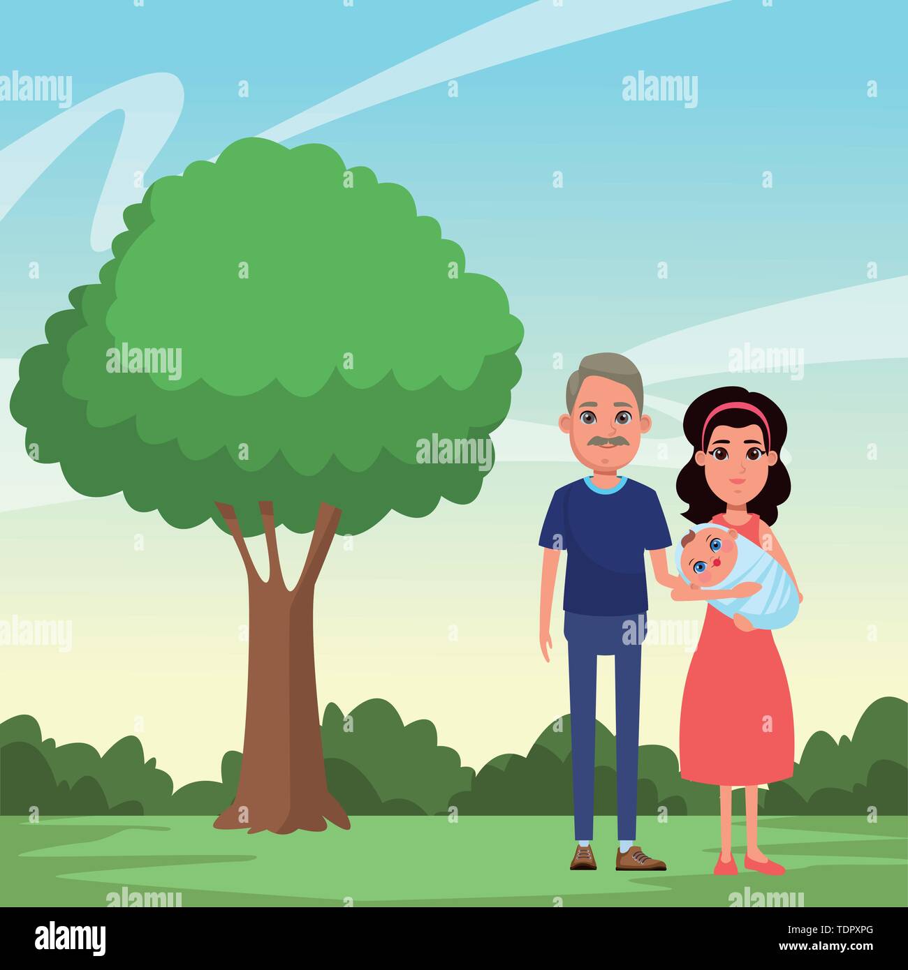 family avatar cartoon character portrait Stock Vector Image & Art - Alamy