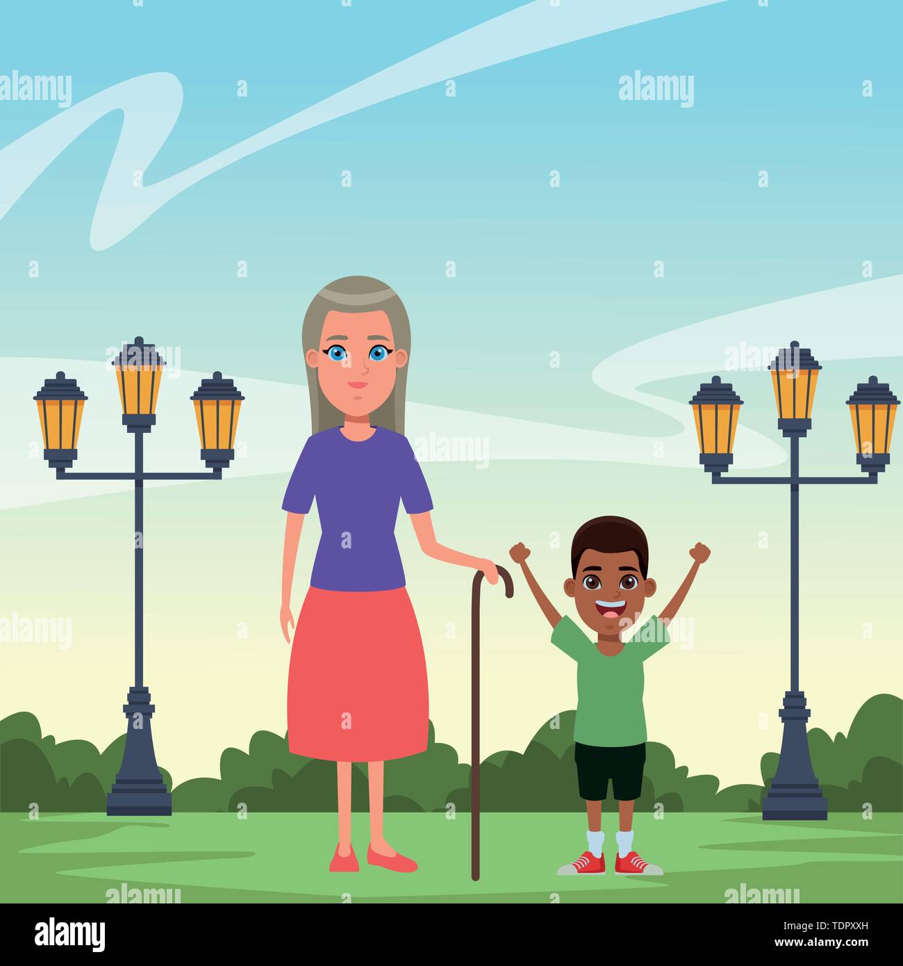 family avatar cartoon character portrait Stock Vector Image & Art - Alamy
