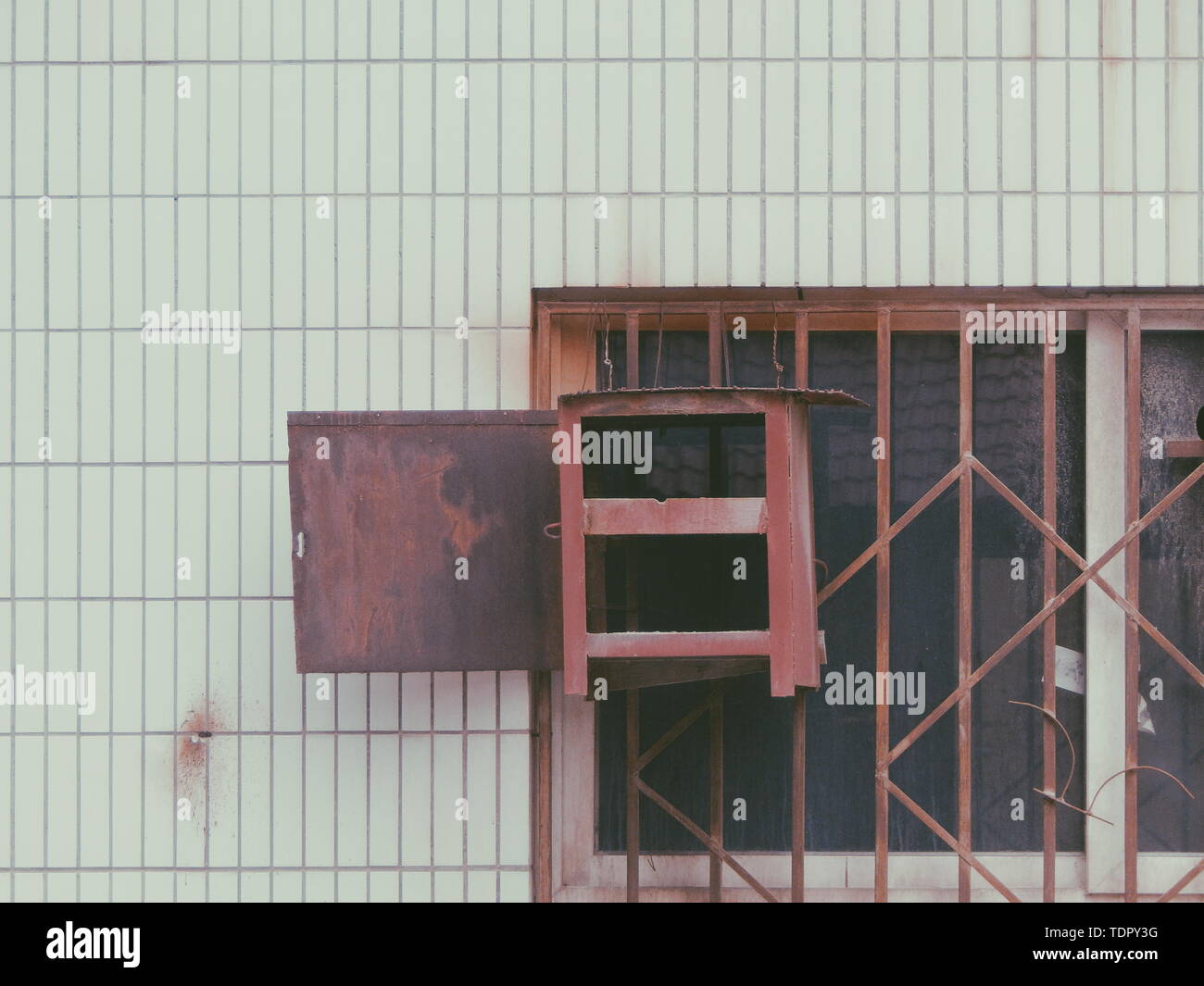 Box on the wall Stock Photo - Alamy