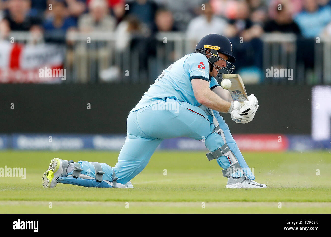 England's Eoin Morgan in batting action during the ICC Cricket World ...