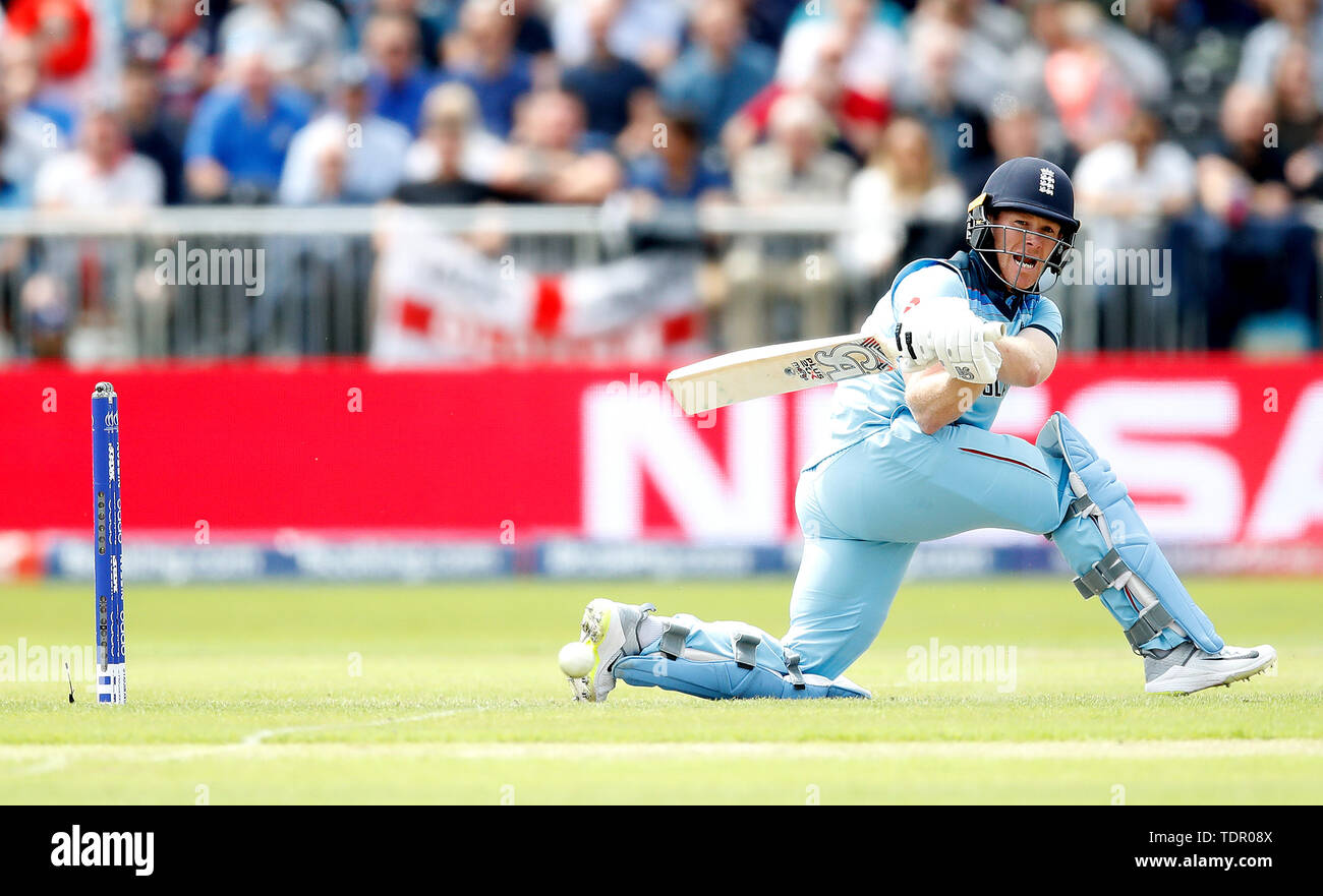 England's Eoin Morgan in batting action during the ICC Cricket World ...