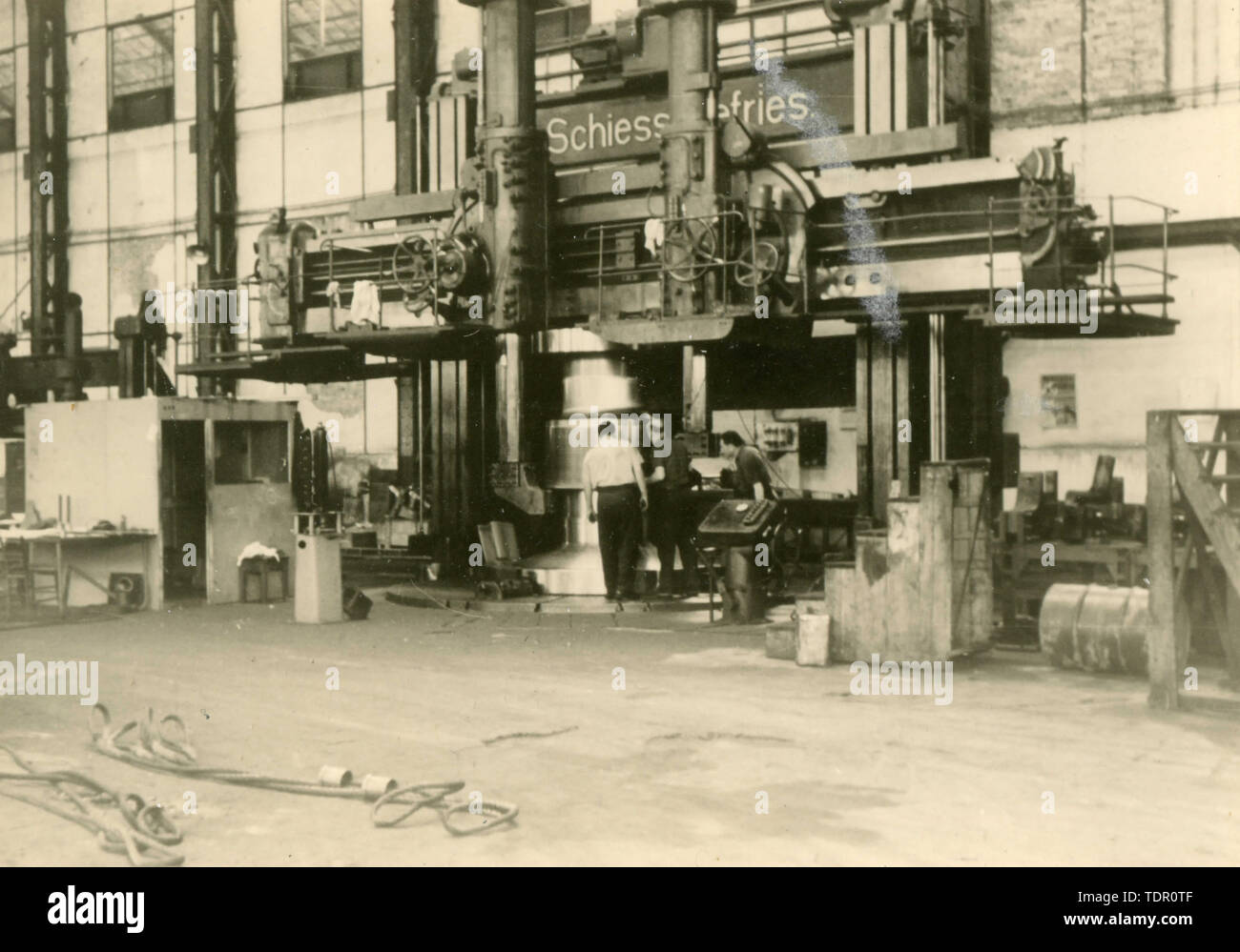 Heavy industry factory with Schiess machine, 1960s Stock Photo - Alamy