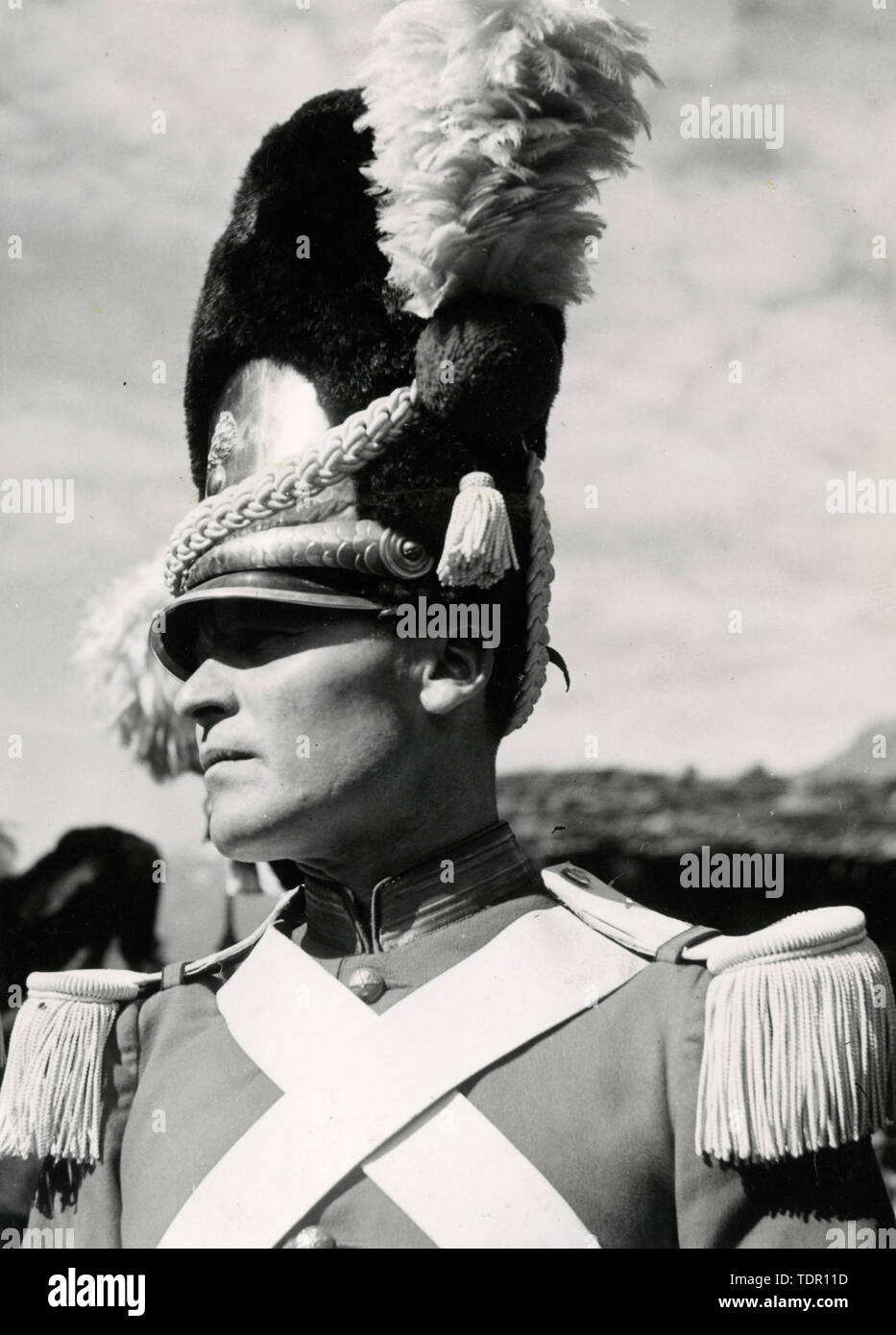 Swiss grenadier in Full dress uniform, Switzerland, 1950s Stock Photo ...