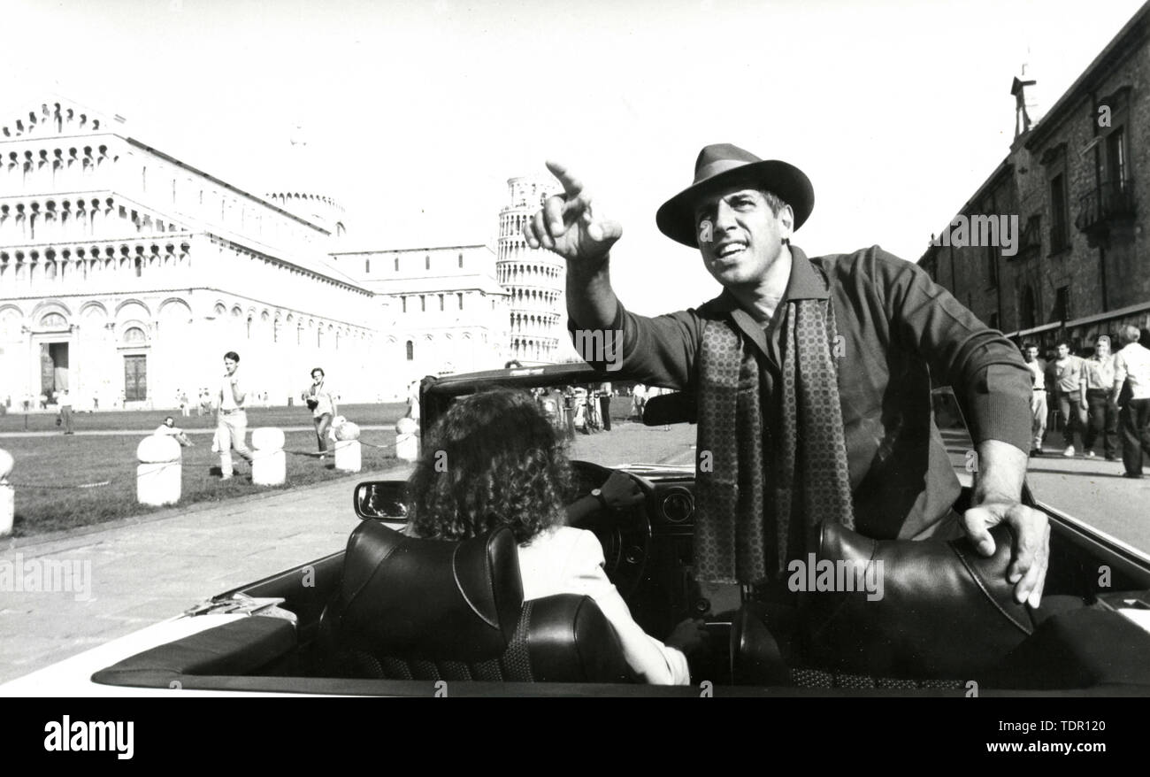 Italian actor Adriano Celentano in a scene from the movie Il Burbero ...