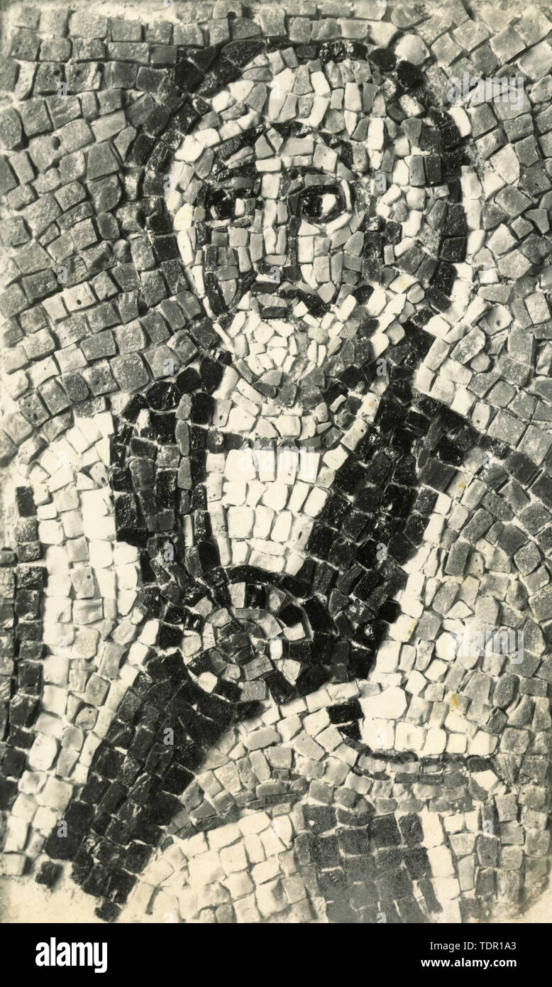 Portrait of a man, stones mosaic Stock Photo - Alamy