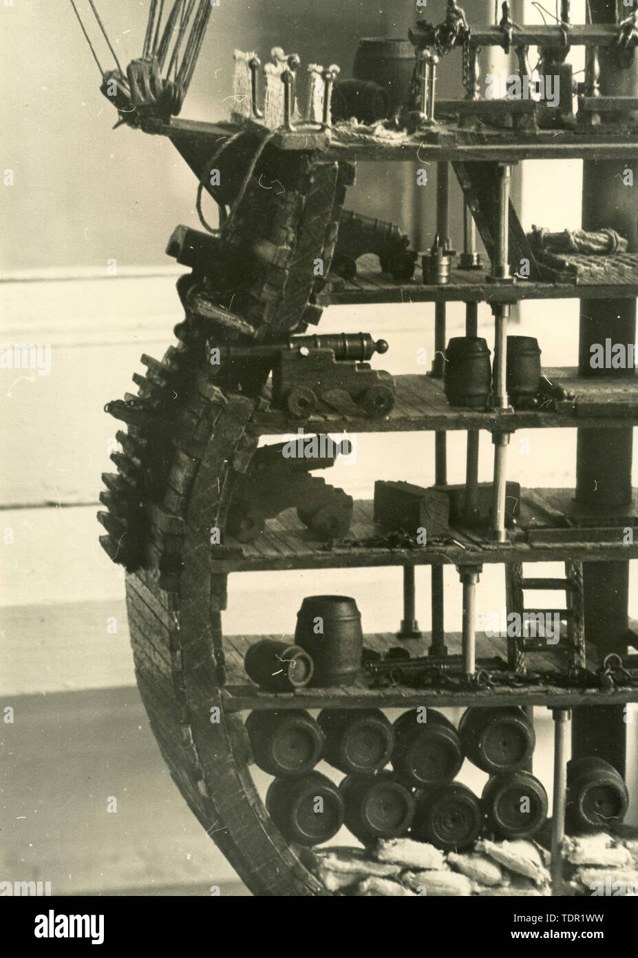 Building model ship: The French chebec Indiscreet, 1750 Stock Photo - Alamy