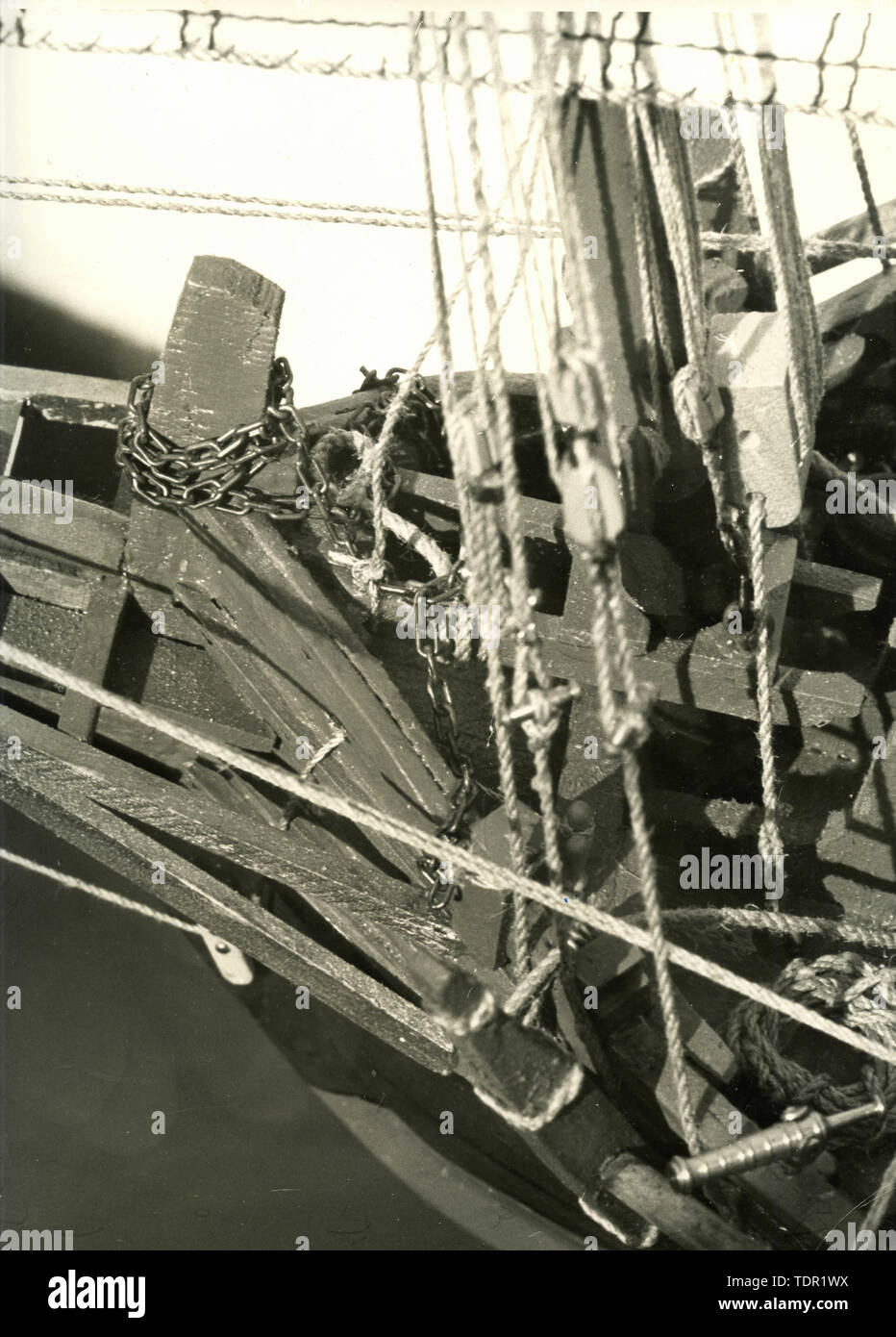 Building model ship: The French chebec Indiscreet, 1750 Stock Photo - Alamy