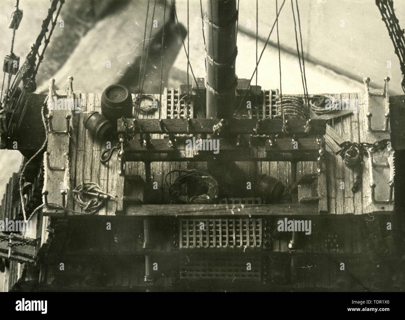 Building model ship: The French chebec Indiscreet, 1750 Stock Photo - Alamy